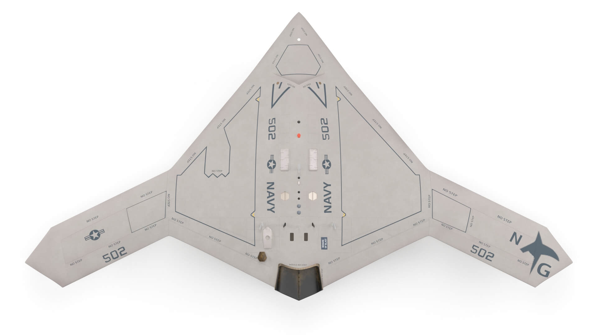 Northrop Grumman X-47B UCAV Drone 3D Model by 3dxin