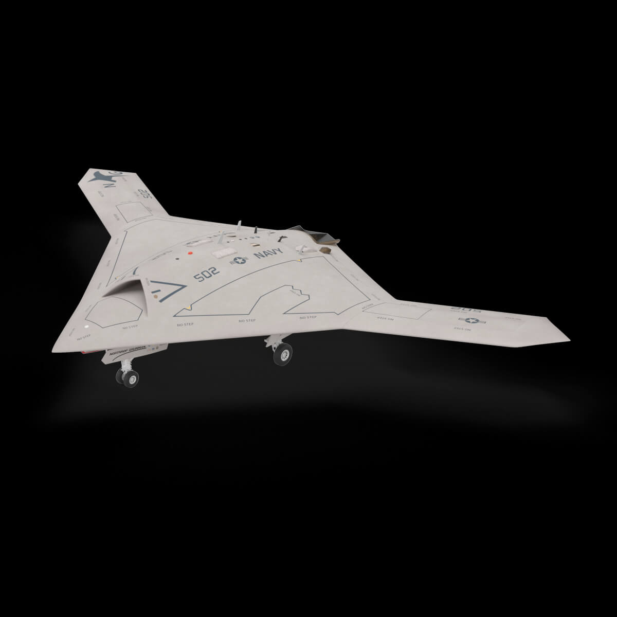 Northrop Grumman X-47B UCAV Drone 3D Model by 3dxin