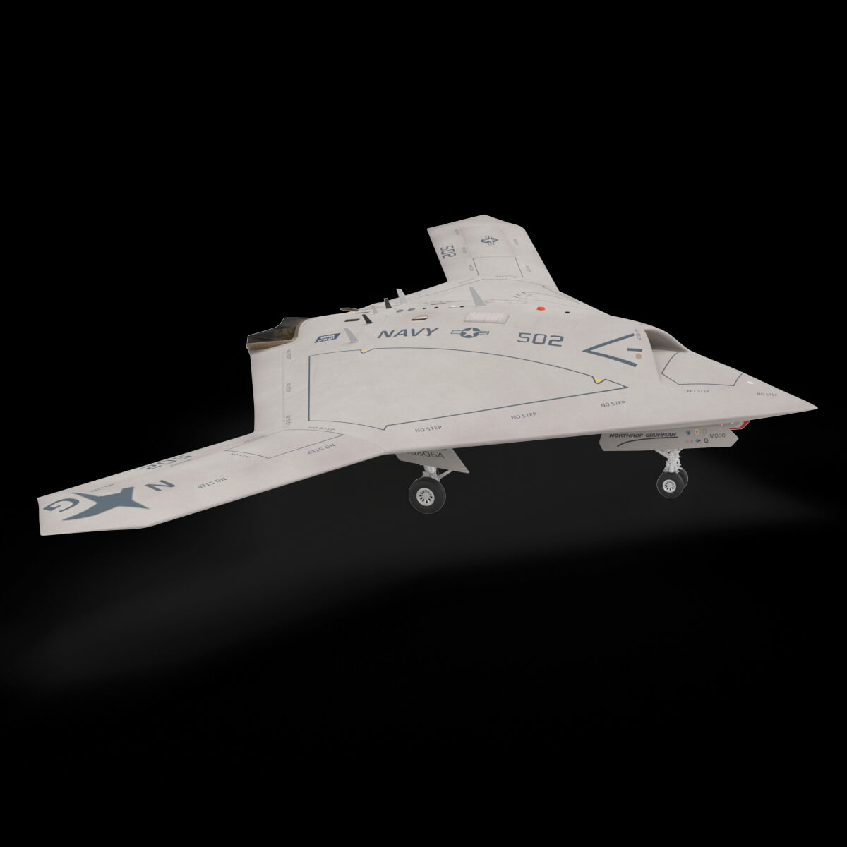 Northrop Grumman X-47B UCAV Drone 3D Model by 3dxin
