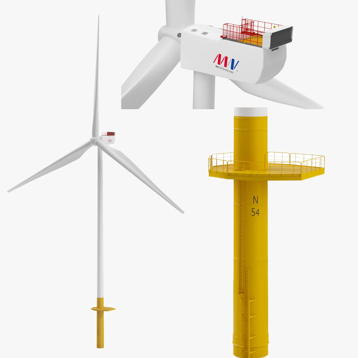 Offshore Mw Wind Turbine Windmill - 3D Model by 3dxin