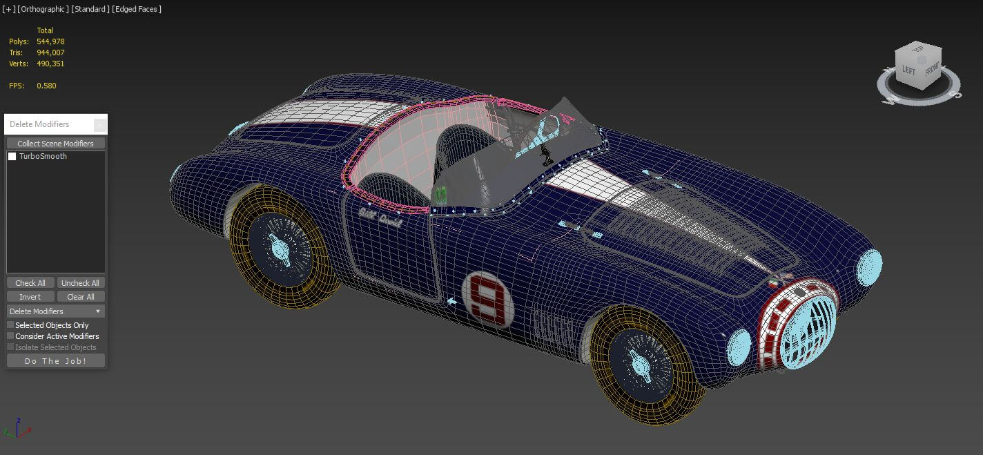 Osca Navy Blue Car - 3D Model by 3dxin