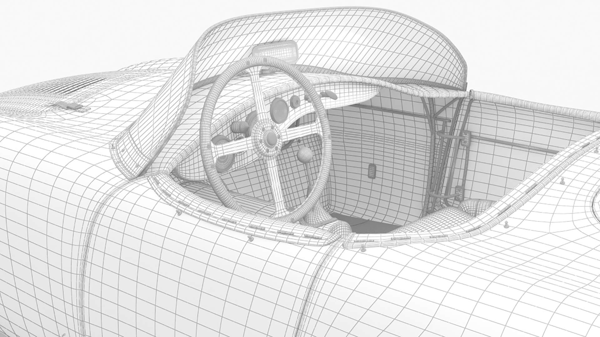 Osca Navy Blue Car - 3D Model by 3dxin