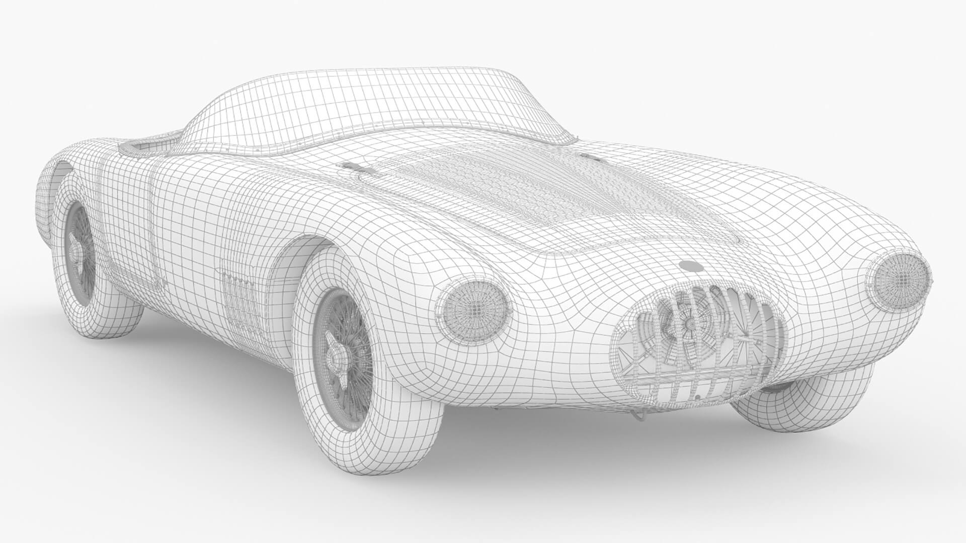 Osca Navy Blue Car - 3D Model by 3dxin