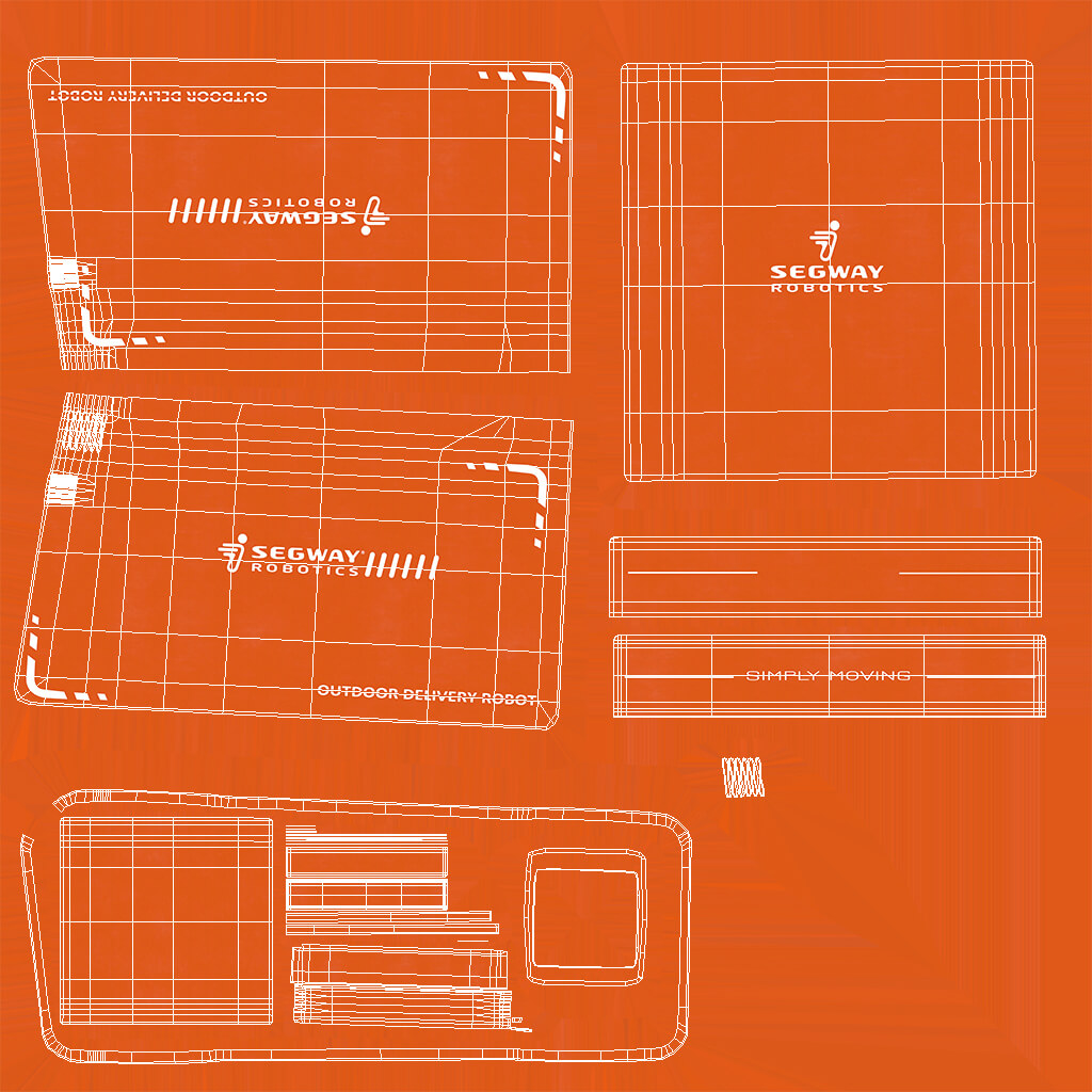 Outdoor Delivery Robot Segway E1 - 3D Model by 3dxin
