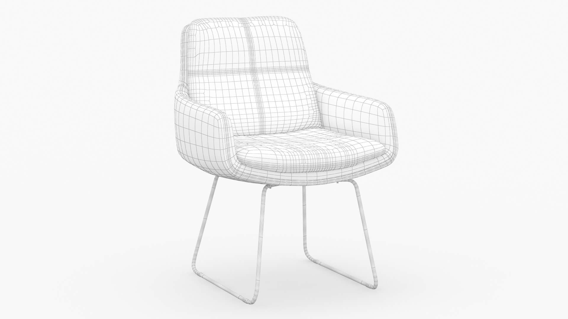 Paula 85202 Upholstered Arm Chair - 3D Model by 3dxin