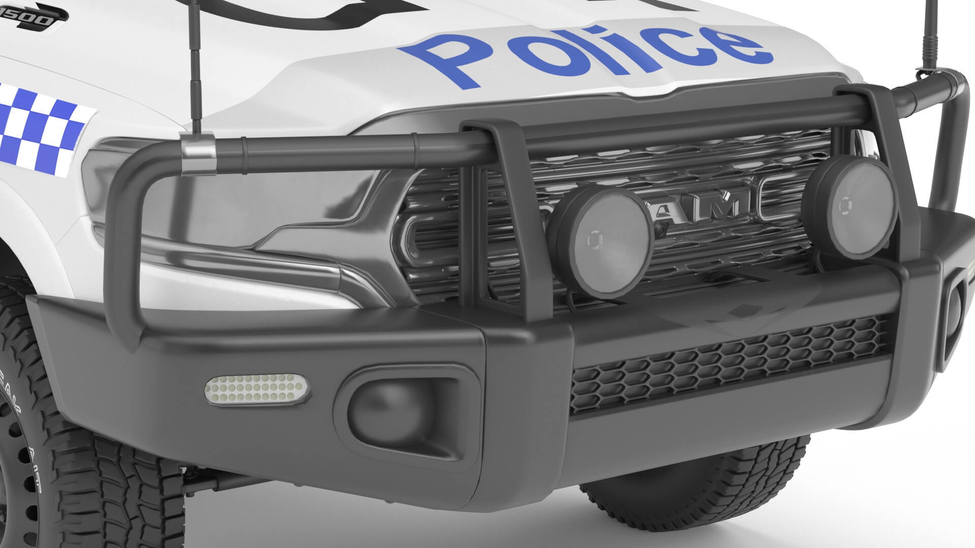 Police Paddy Wagon Dodge Ram 1500 - 3D Model by 3dxin