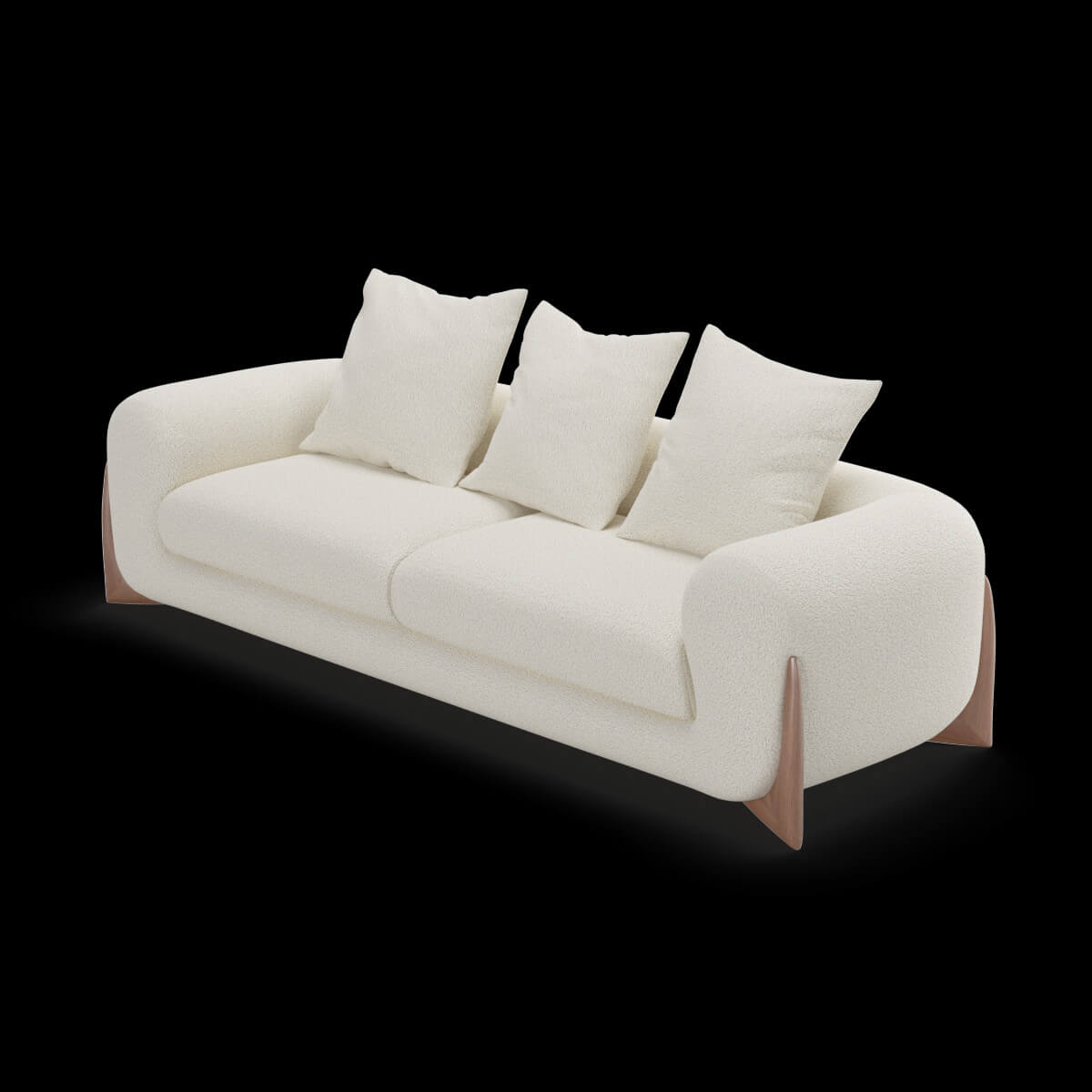 Porada Softbay 3 Seater Fabric Sofa - 3D Model by 3dxin