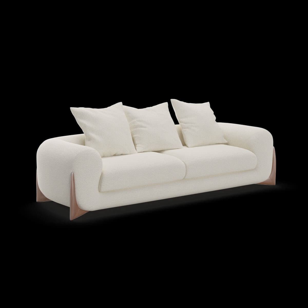 Porada Softbay 3 Seater Fabric Sofa - 3D Model by 3dxin