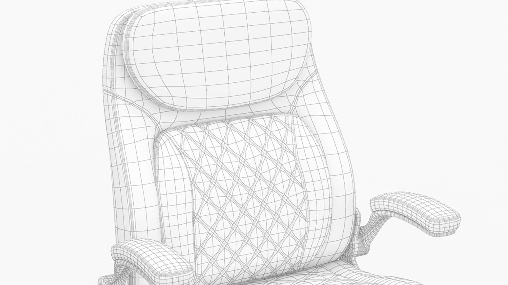 Posture Ergonomic Pu Leather Office Chair - 3D Model by 3dxin