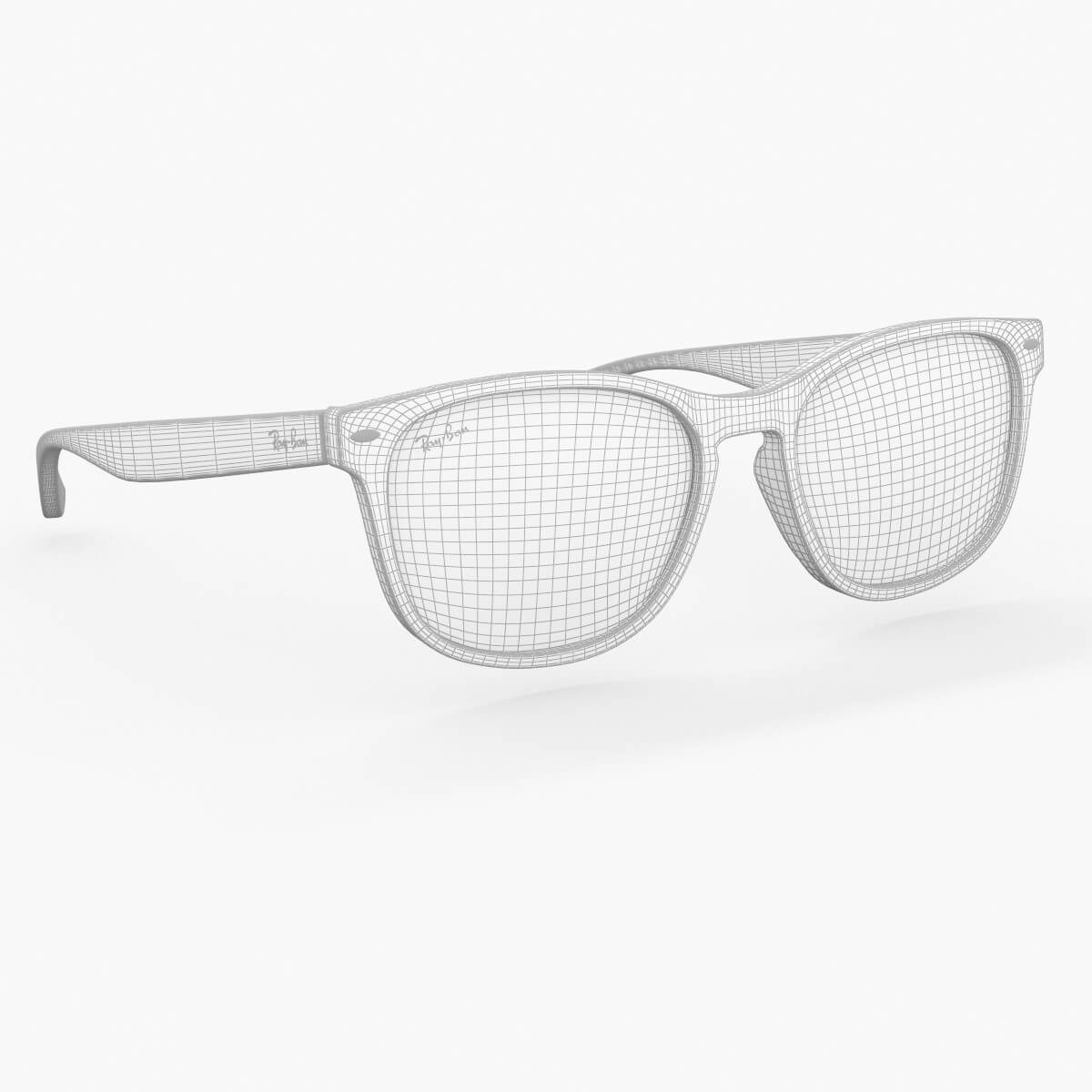 Ray Ban Non-Polarized Striped Gradient Brown Sunglass RB2184 3D Model ...