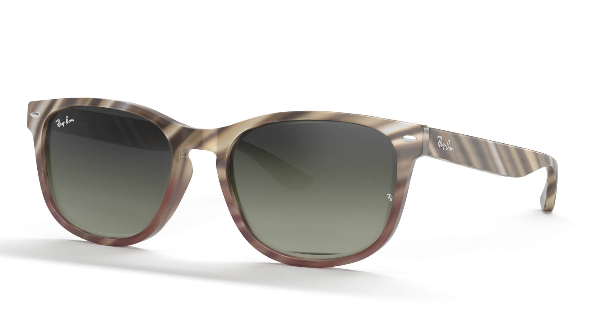 Ray Ban Non-Polarized Striped Grey Gradient Brown Sunglasses 3D Model ...