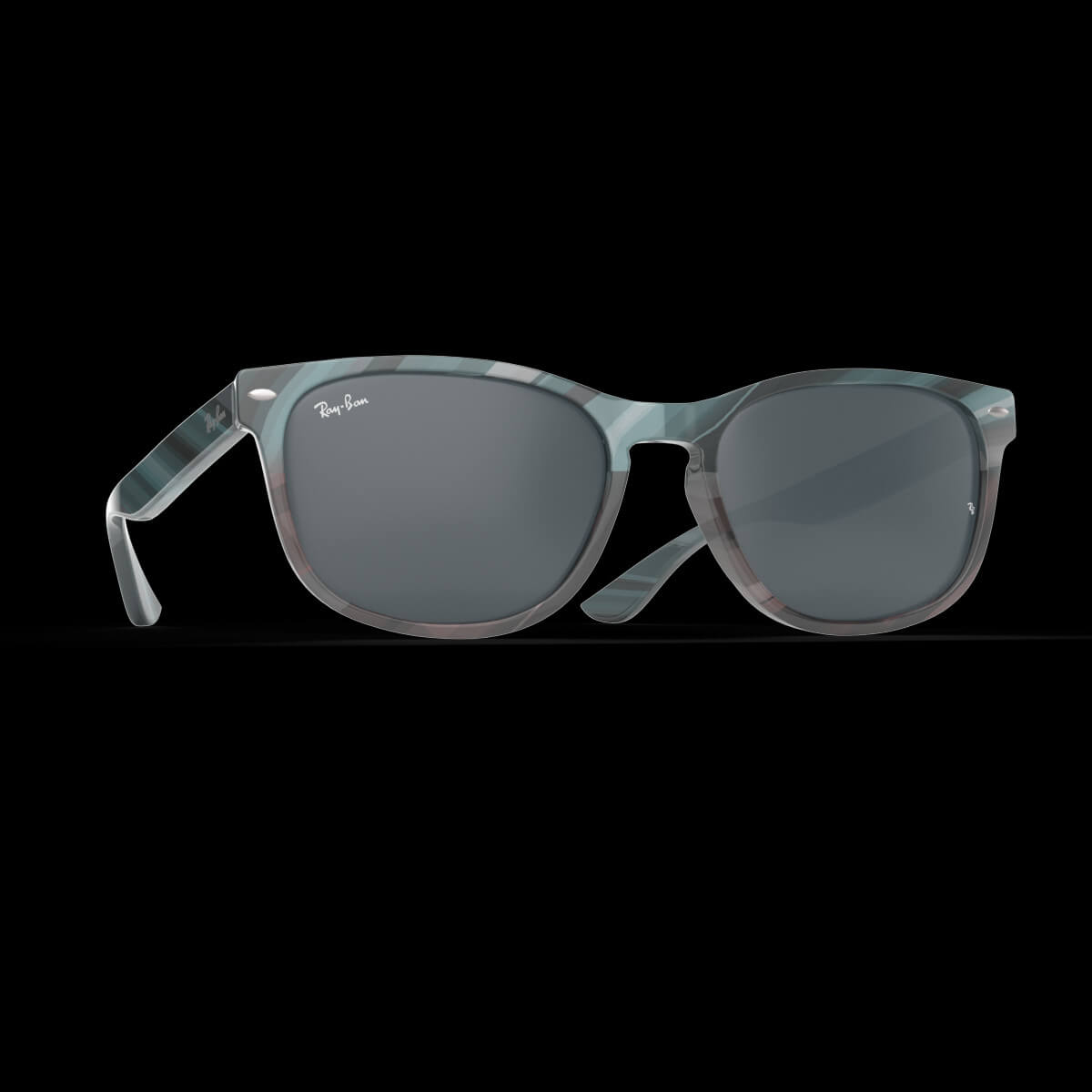 Ray Ban RB2184 Non-Polarized Striped Blue Gray 3D Model by 3dxin