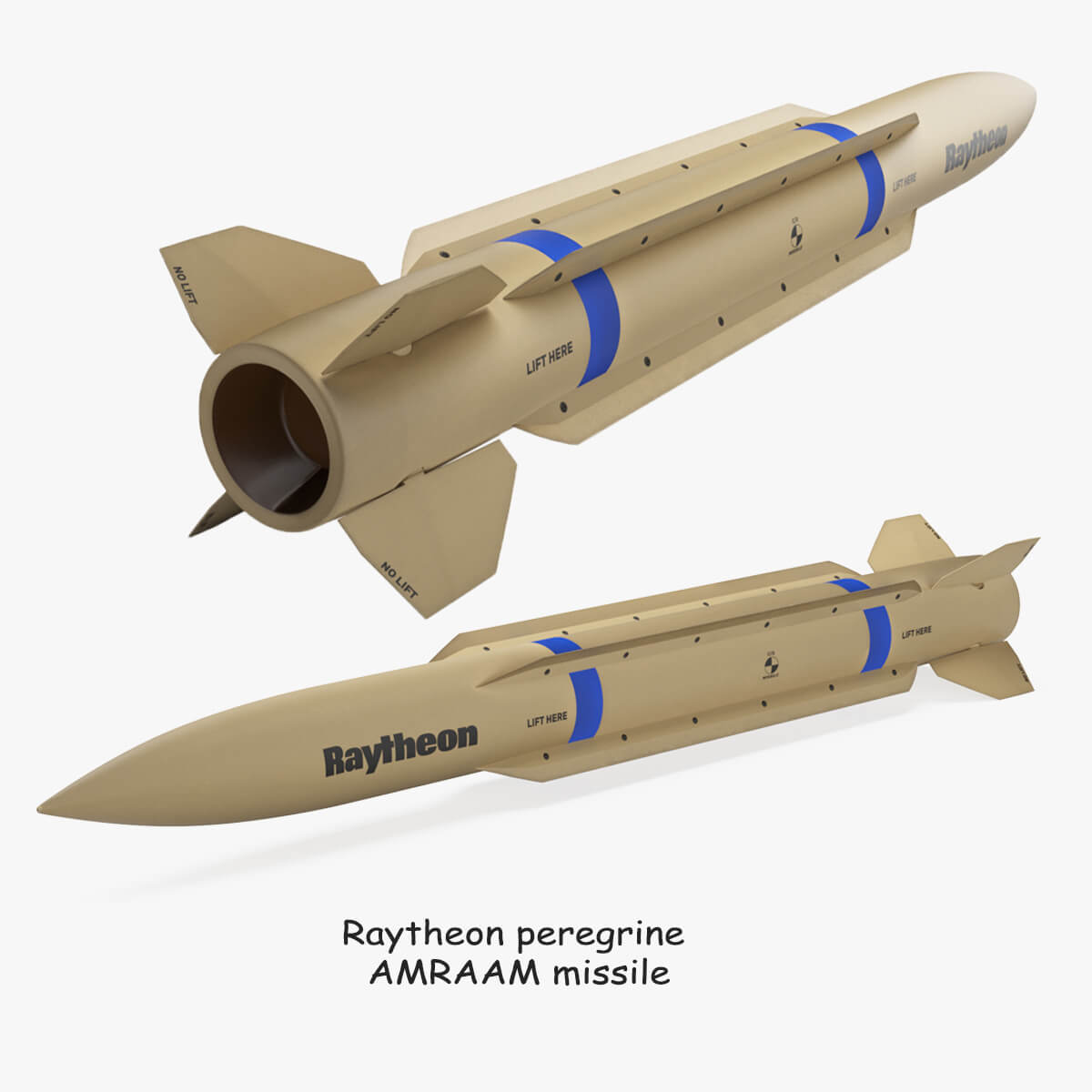 Raytheon Peregrine Amraam Missile - 3D Model by 3dxin