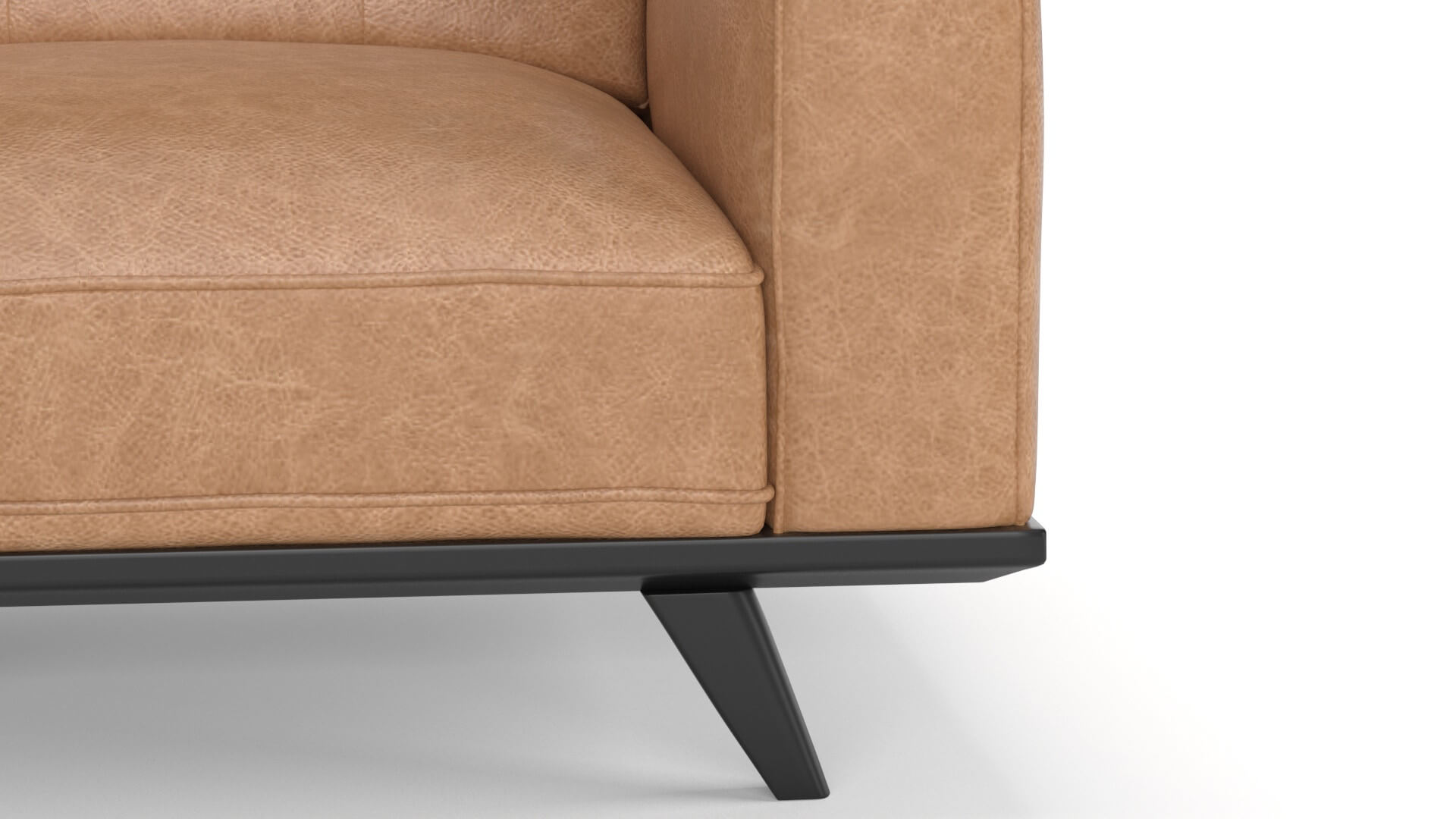 Rivet Bigelow Modern Oversized Leather Accent Chair - 3D Model by 3dxin