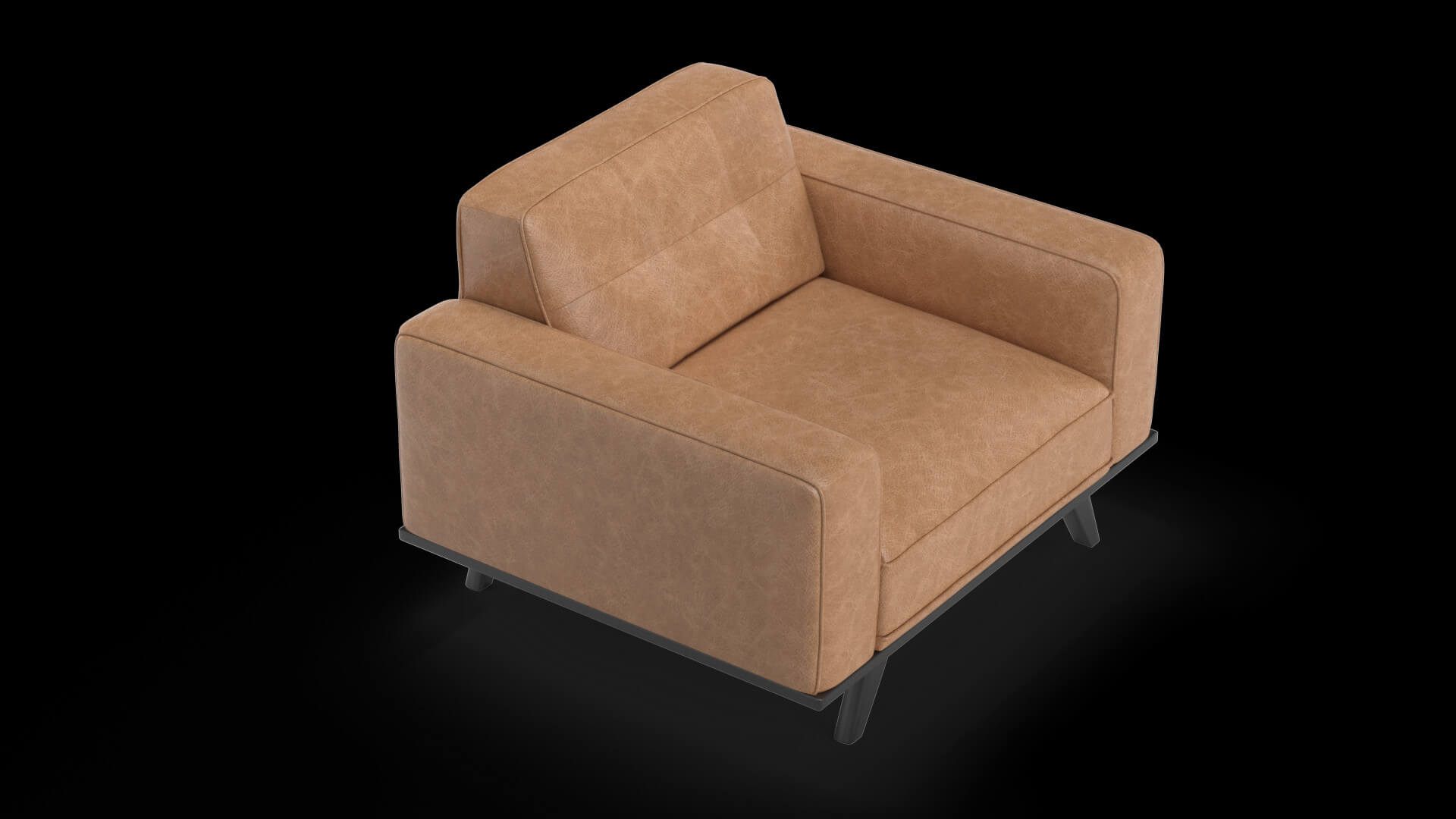 Rivet Bigelow Modern Oversized Leather Accent Chair - 3D Model by 3dxin