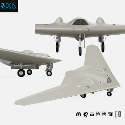 Lockheed Martin RQ-170 Sentinel UAV Drone Iran Version 3D Model by 3dxin