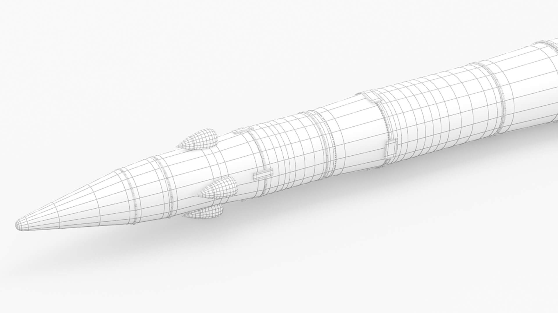 RT-2Pm Topol SS-25 Sickle Icbm Missile 3D Model by 3dxin