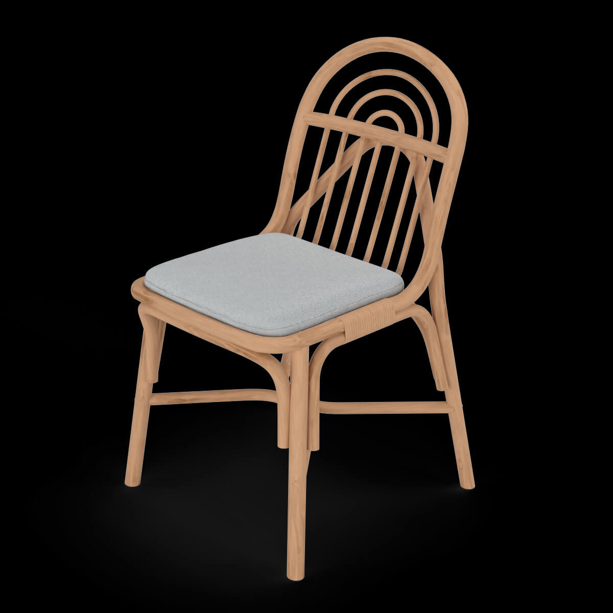 Sillon Rattan Chair With Integrated Cushion - 3D Model by 3dxin