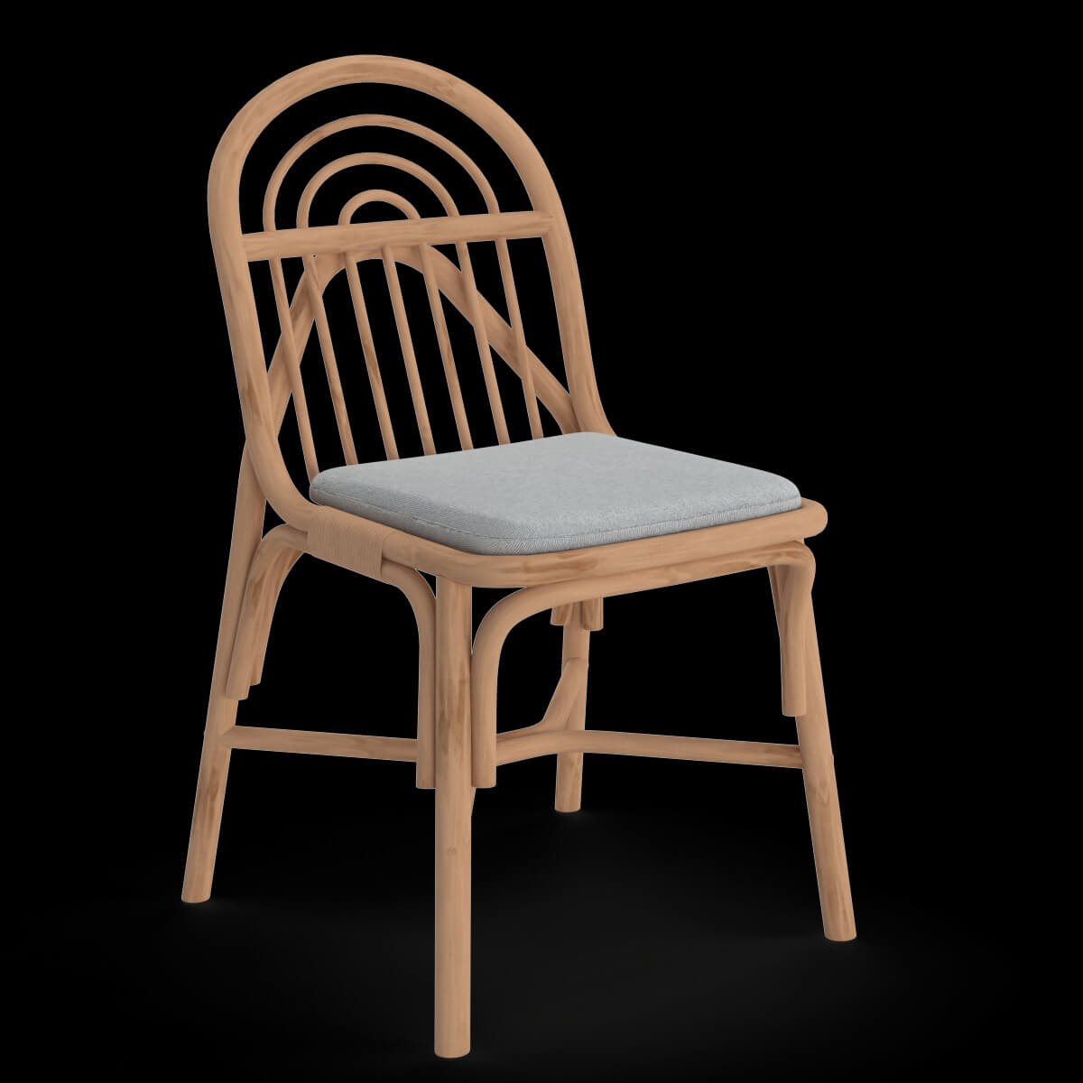 Sillon Rattan Chair With Integrated Cushion - 3D Model by 3dxin