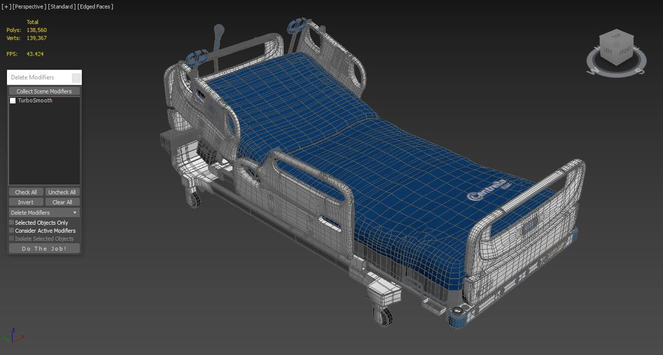Smart Hospital Bed - 3D Model by 3dxin