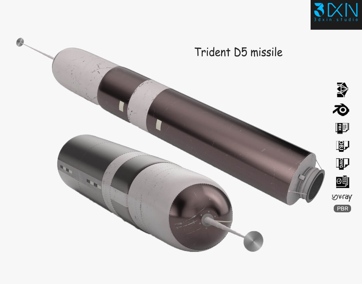 Trident D5 Slbm Missile - 3D Model by 3dxin