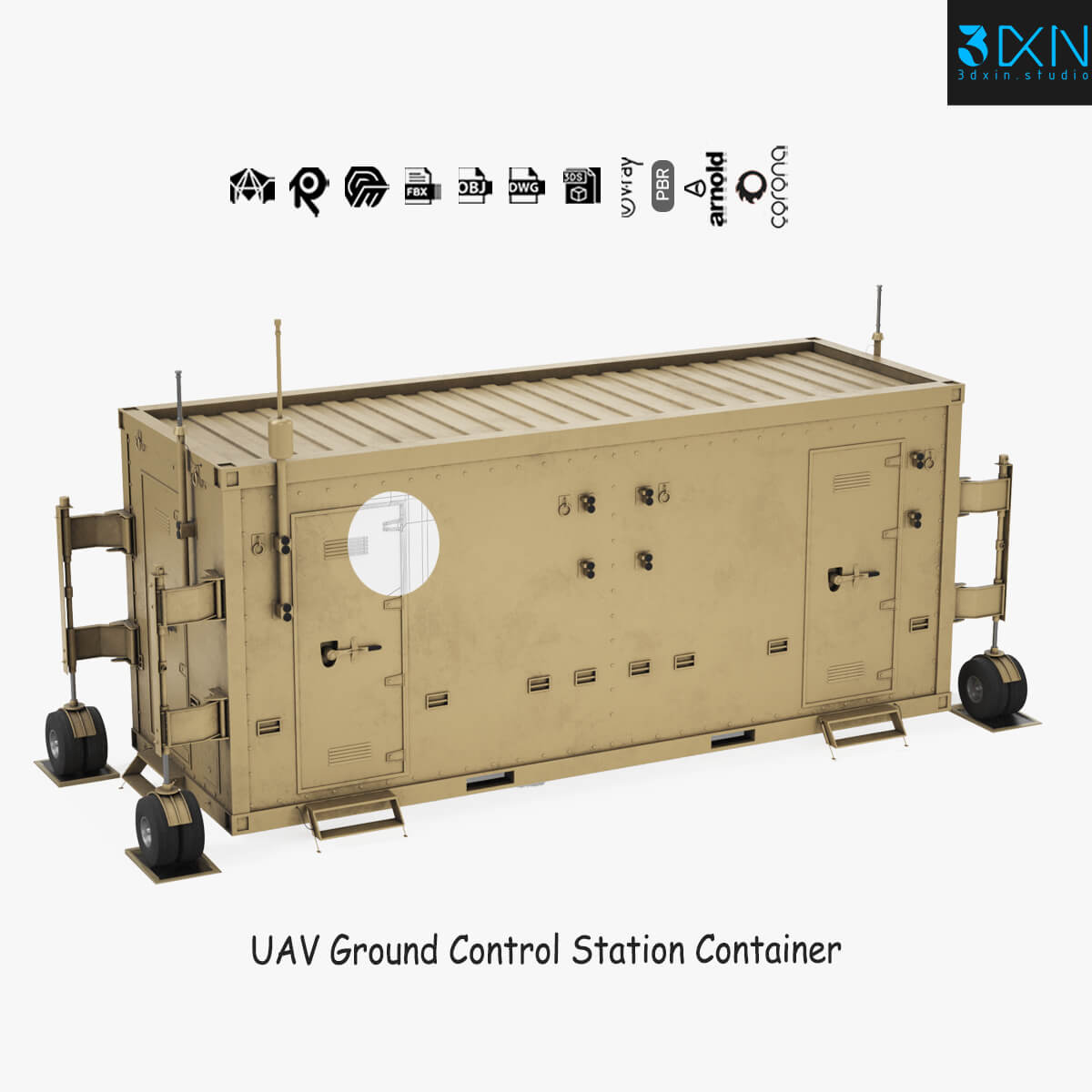 UAV Ground Control Stationuav Ground Control Station Contain - 3D Model ...