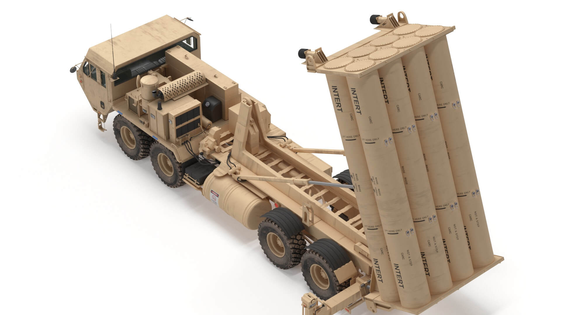 US Mobile Anti Ballistic Missile System Thaad Open Version - 3D Model ...
