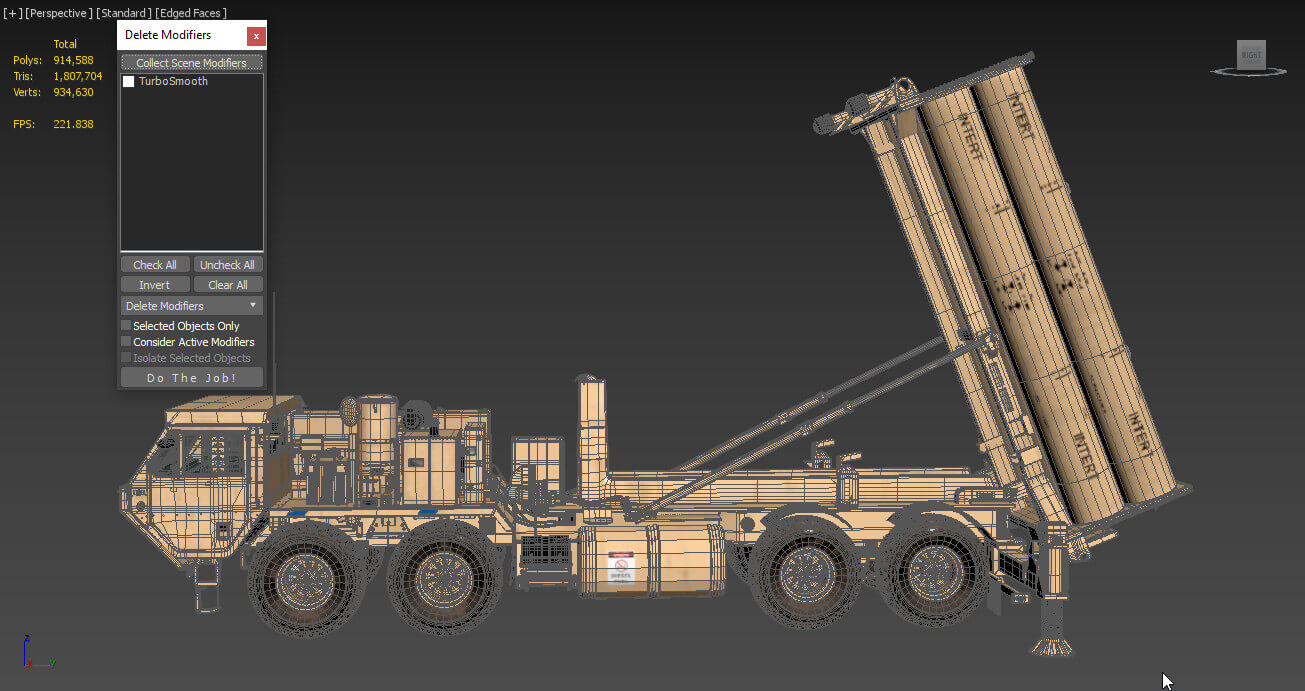 US Mobile Anti Ballistic Missile System Thaad Open Version - 3D Model ...