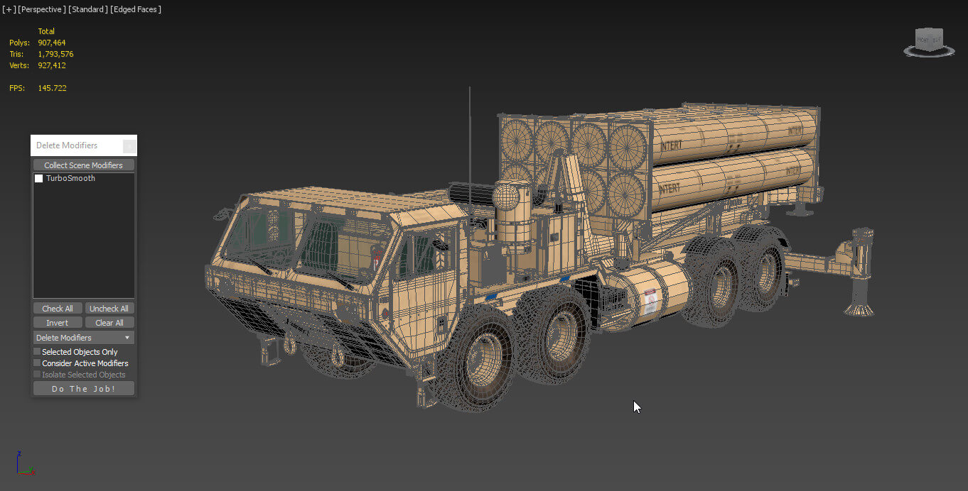 US Mobile Anti-Ballistic Missile System Thaad 3D Model by 3dxin