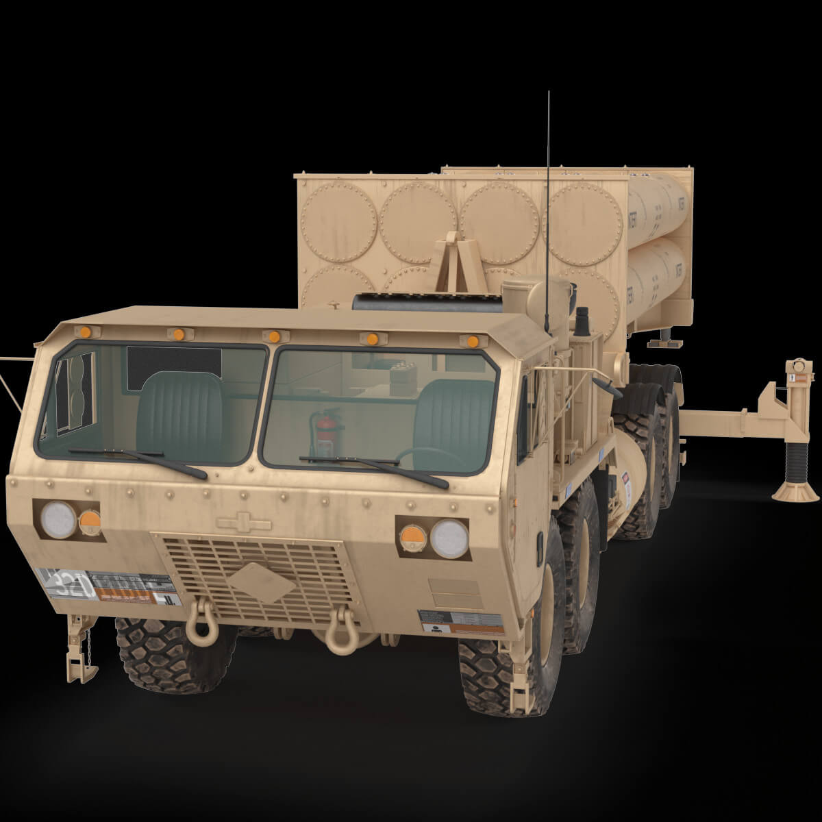 US Mobile Anti-Ballistic Missile System Thaad 3D Model by 3dxin