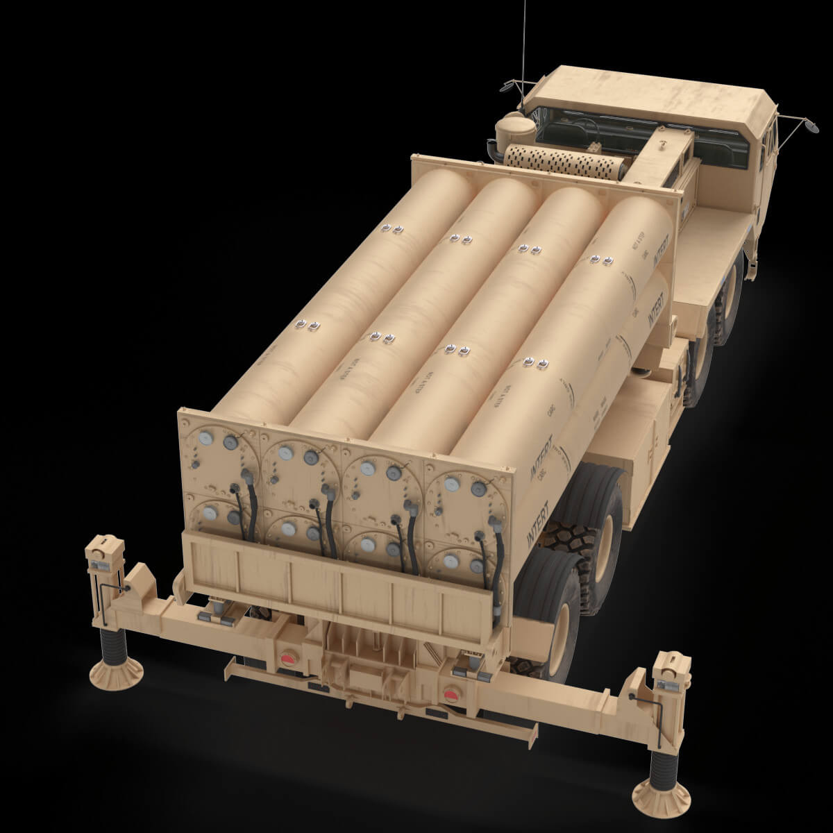 US Mobile Anti-Ballistic Missile System Thaad 3D Model by 3dxin