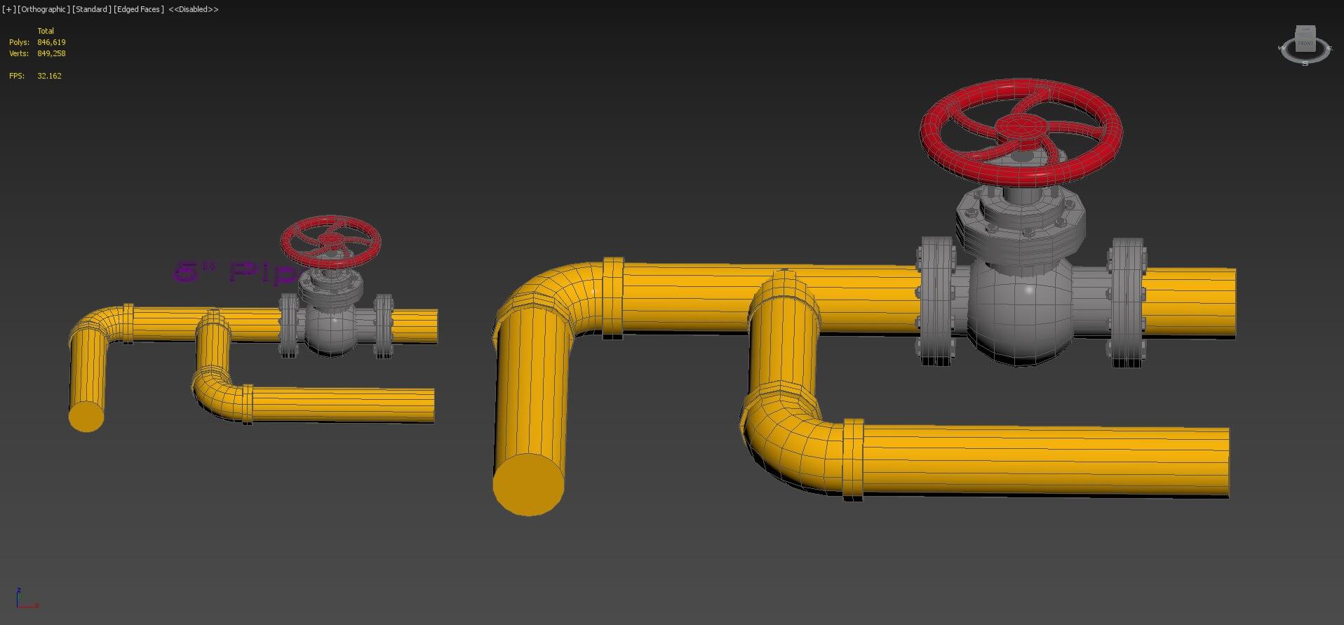 Valve With Gas Pipe - 3D Model by 3dxin