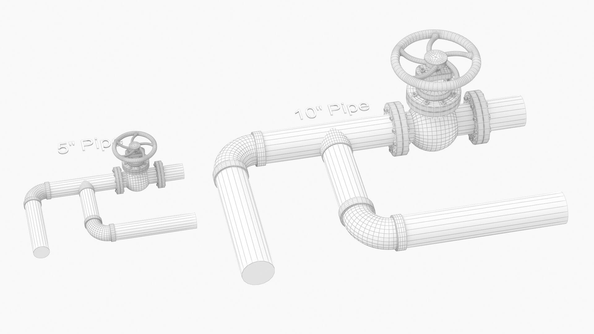 Valve With Gas Pipe - 3D Model by 3dxin