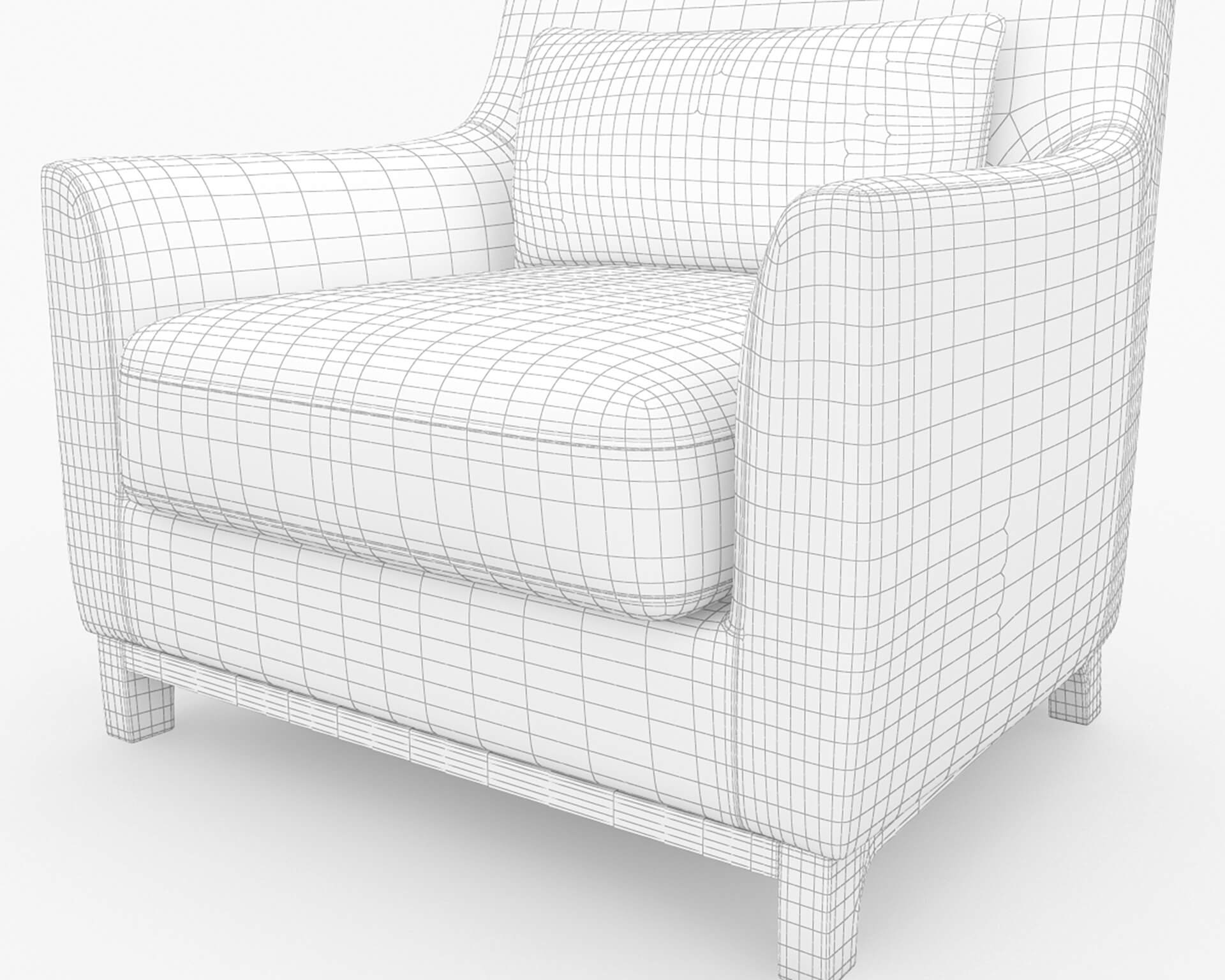 Vanomi Extra Deep Accent Chair - 3D Model by 3dxin