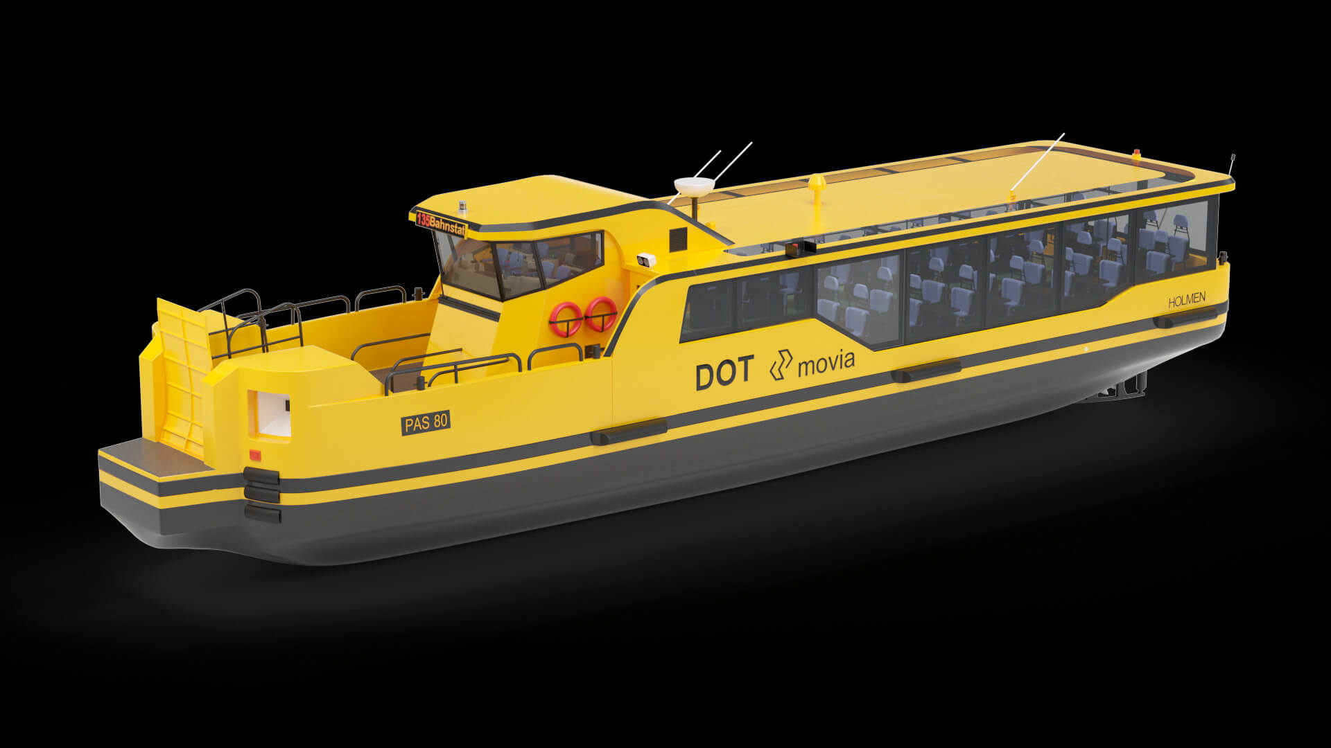 Water Bus watercraft vessel - 3D Model by 3dxin