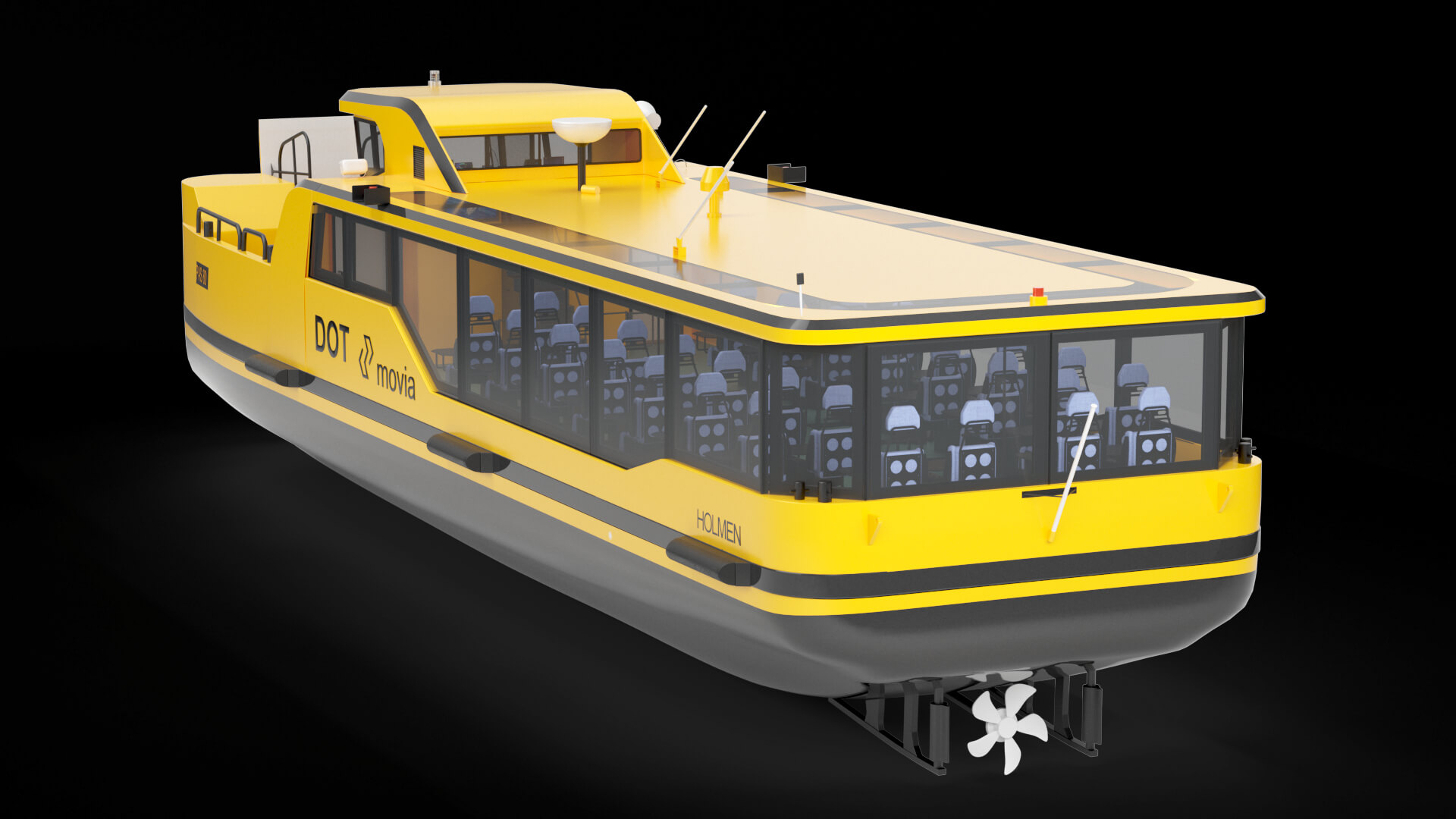 Water Bus watercraft vessel - 3D Model by 3dxin