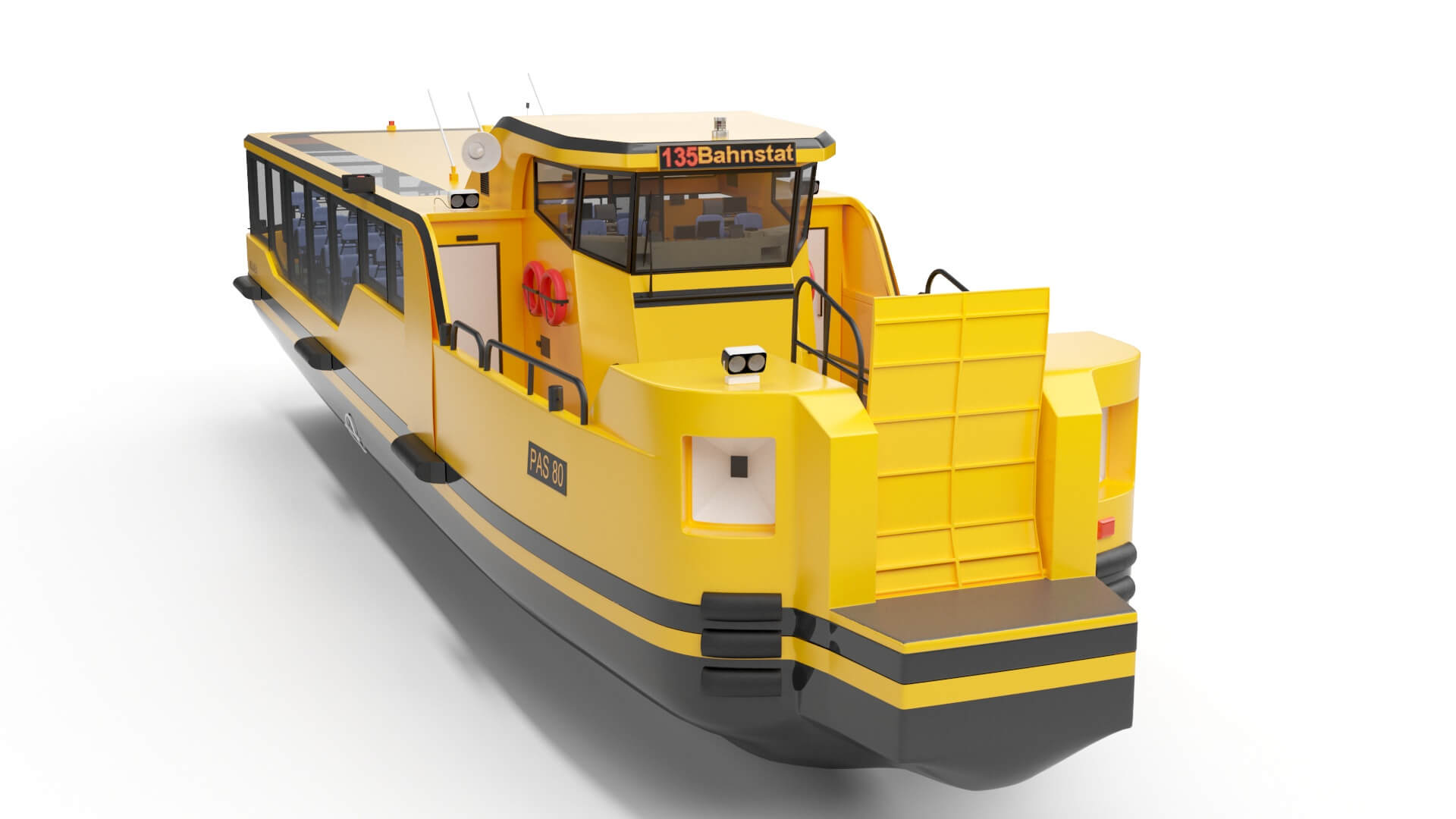 Water Bus watercraft vessel - 3D Model by 3dxin