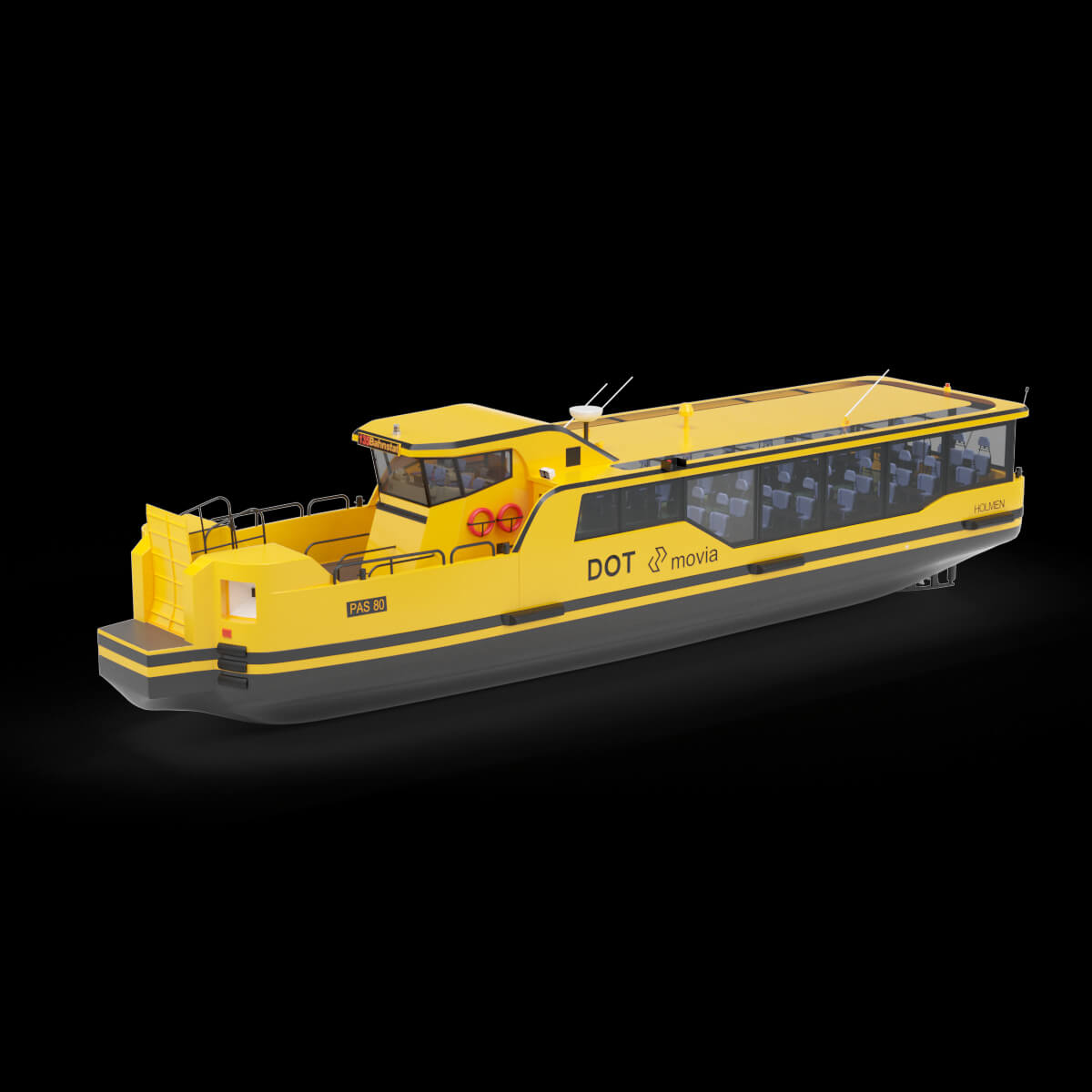 Water Bus watercraft vessel - 3D Model by 3dxin