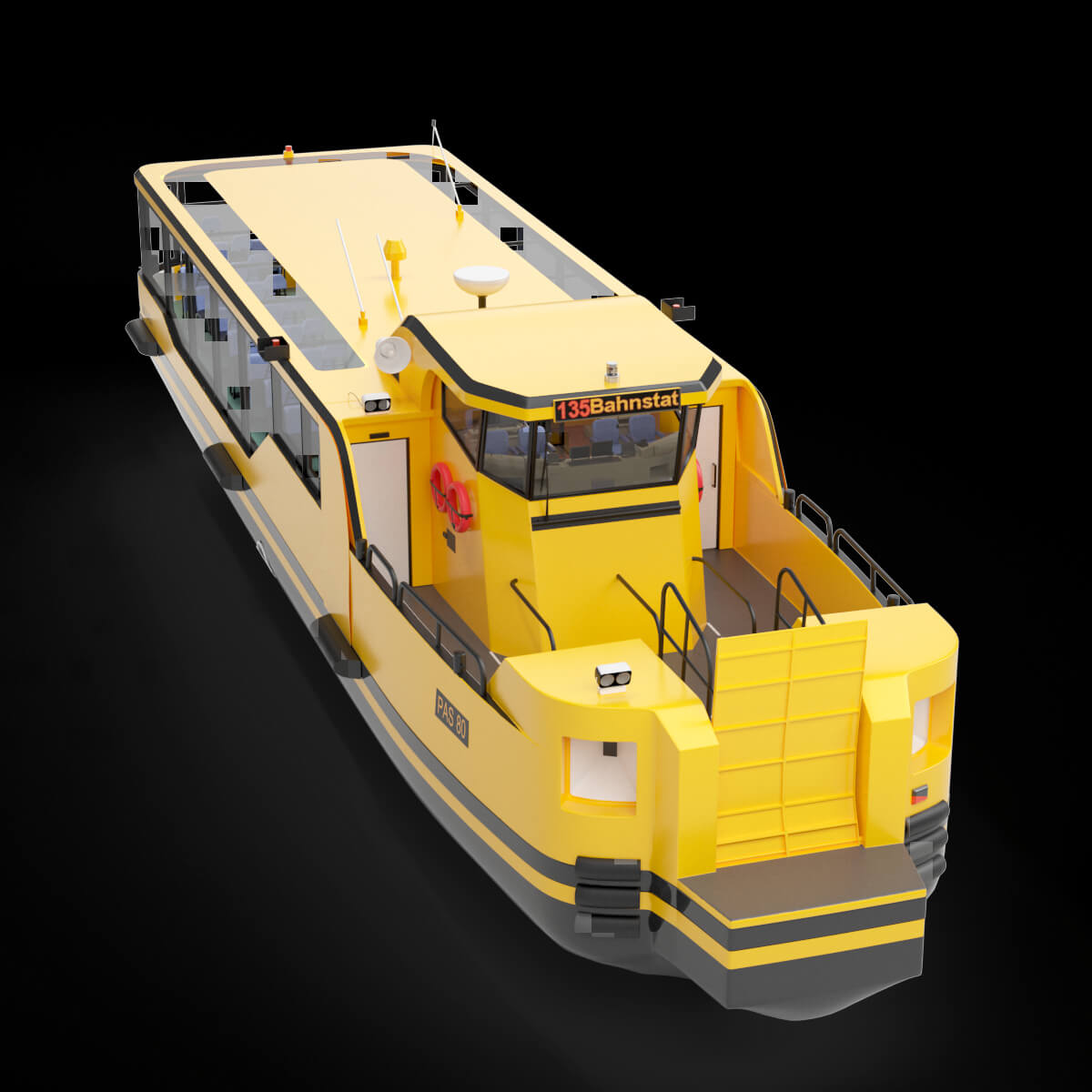 Water Bus watercraft vessel - 3D Model by 3dxin