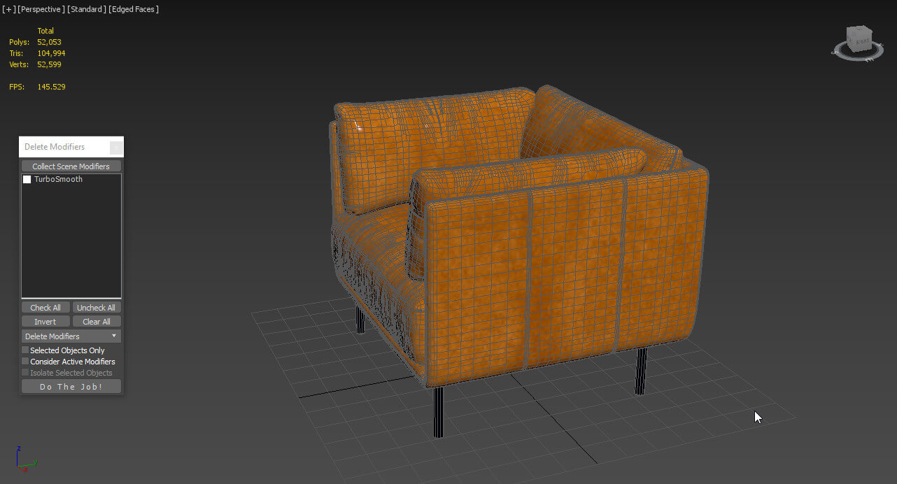 Wells Leather Chair Crate and Barrel - 3D Model by 3dxin