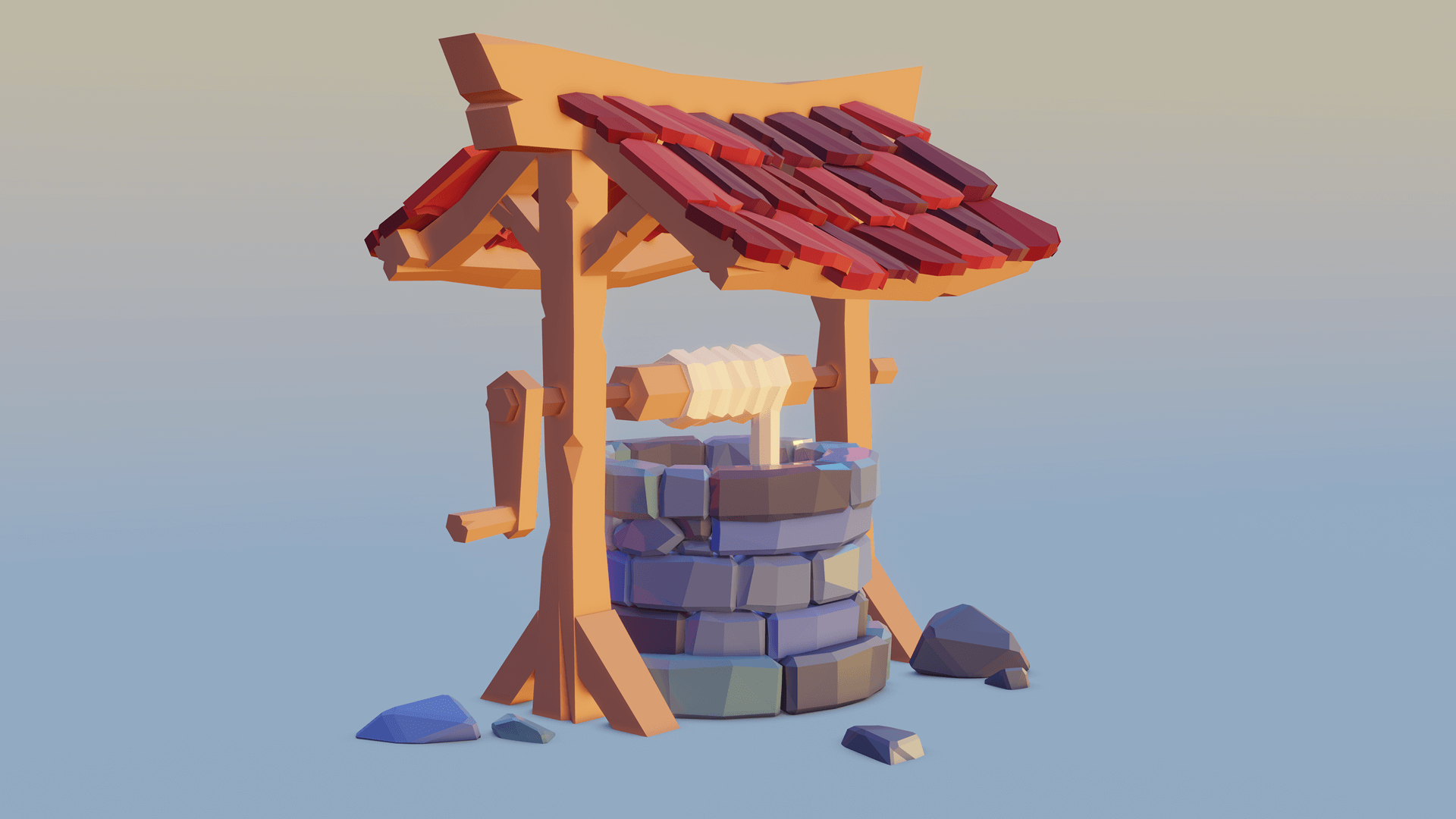 well 3D Render, Digital Art by 4443kay