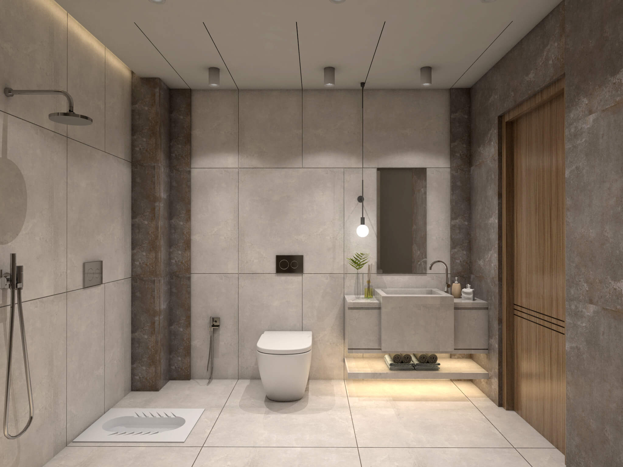 Bathroom No: 100 (Service Design in Style 4Decoration) - 3D Model by 4Decoration