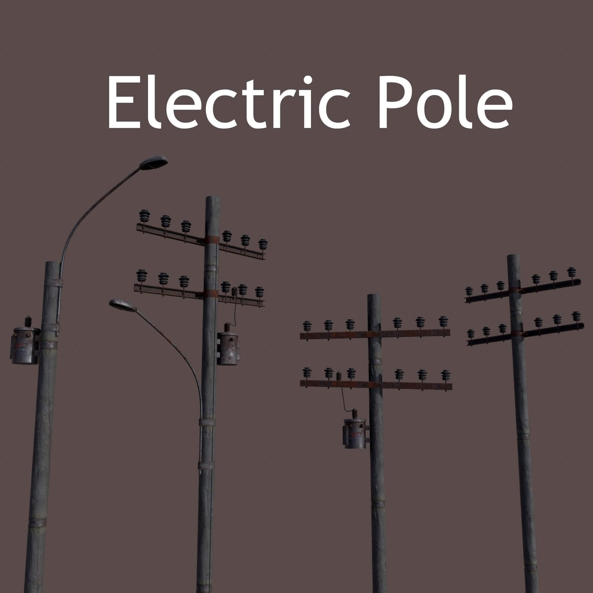 Electric Pole - 3D Model by 4iken