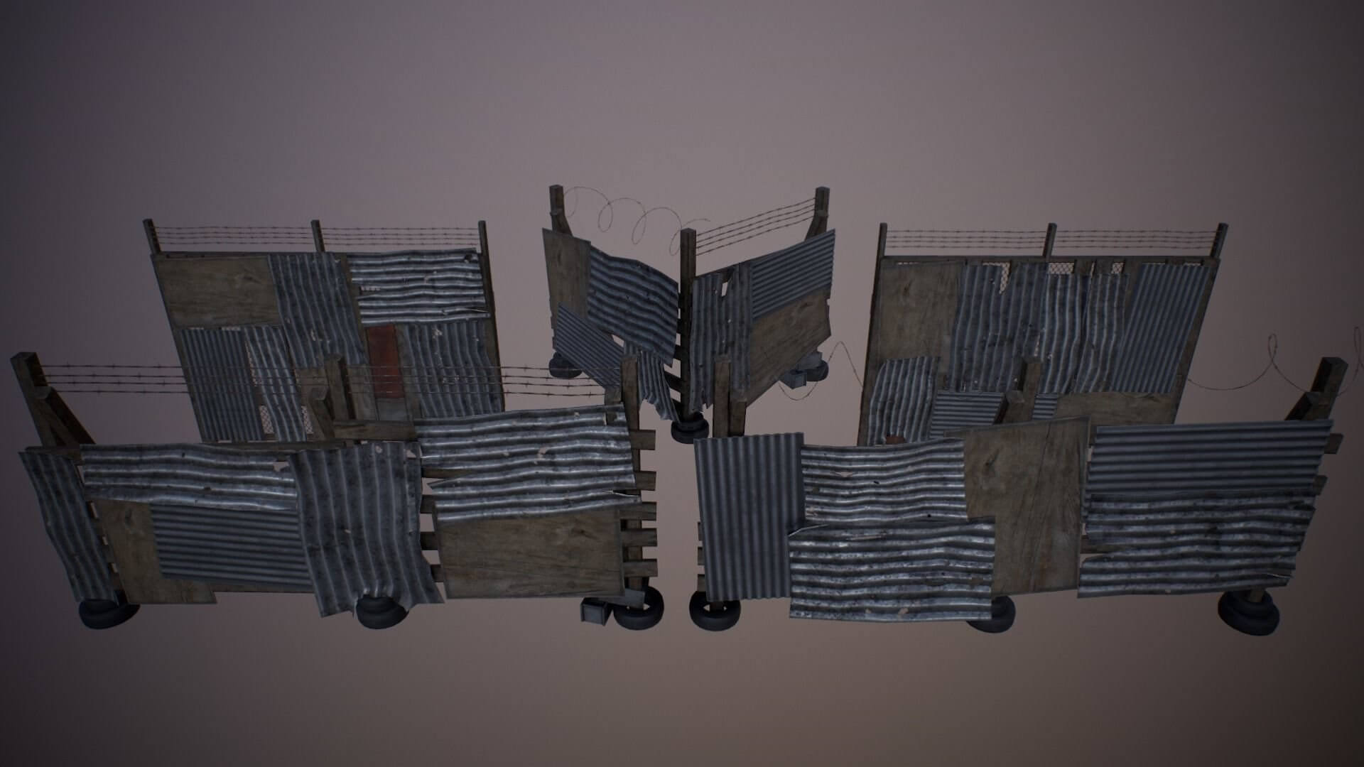 Modular Junk House Kit - 3D Model by 4iken