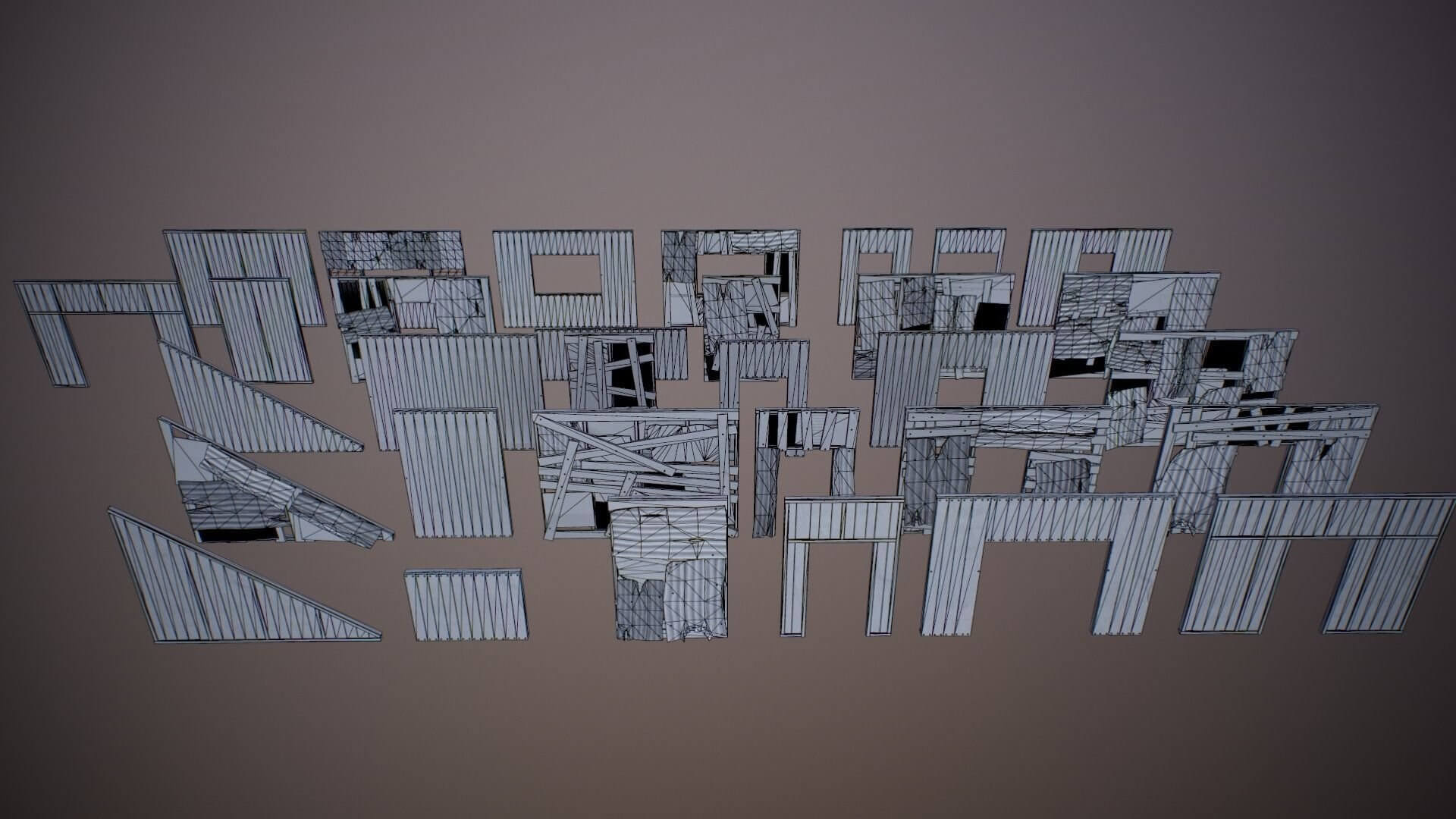 Modular Junk House Kit - 3D Model by 4iken