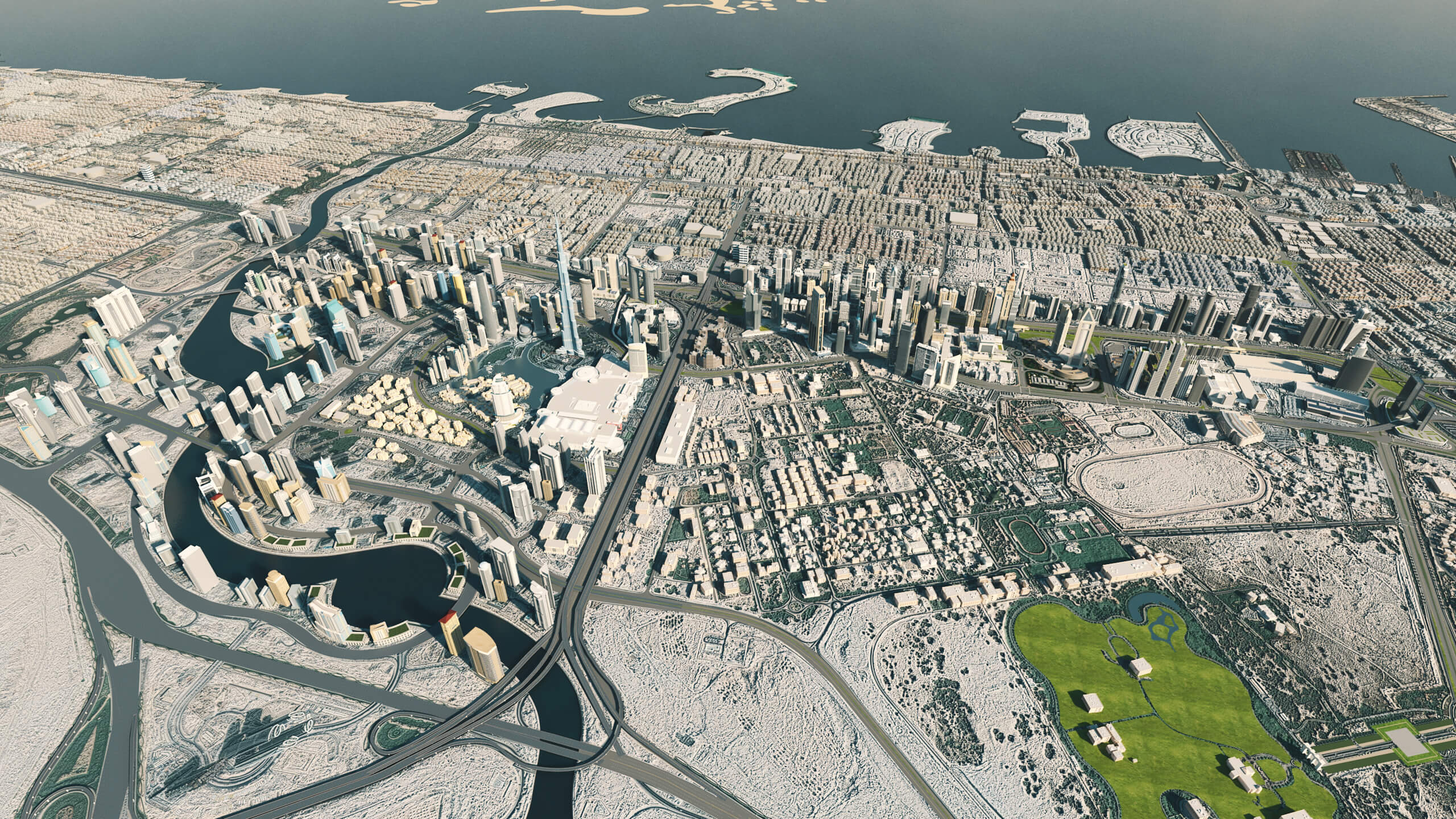 Dubai Business Bay UAE - 3D Model by 4kcitywalktour