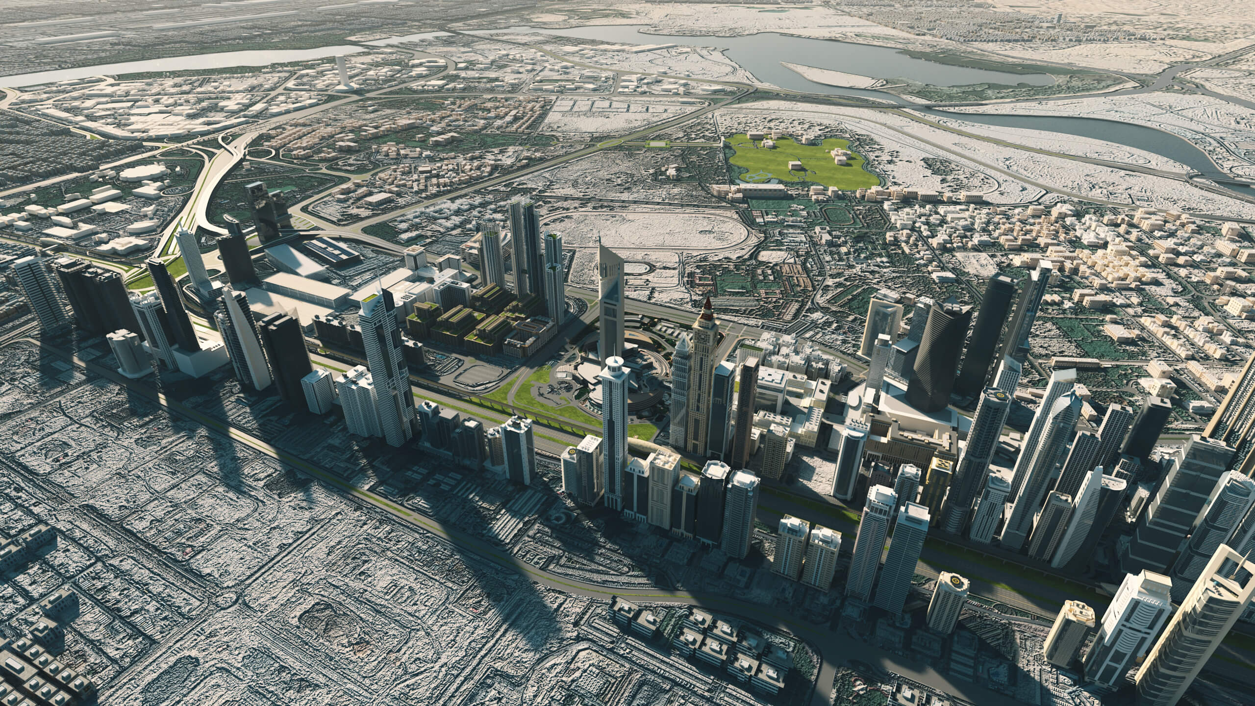 Dubai Business Bay UAE - 3D Model by 4kcitywalktour