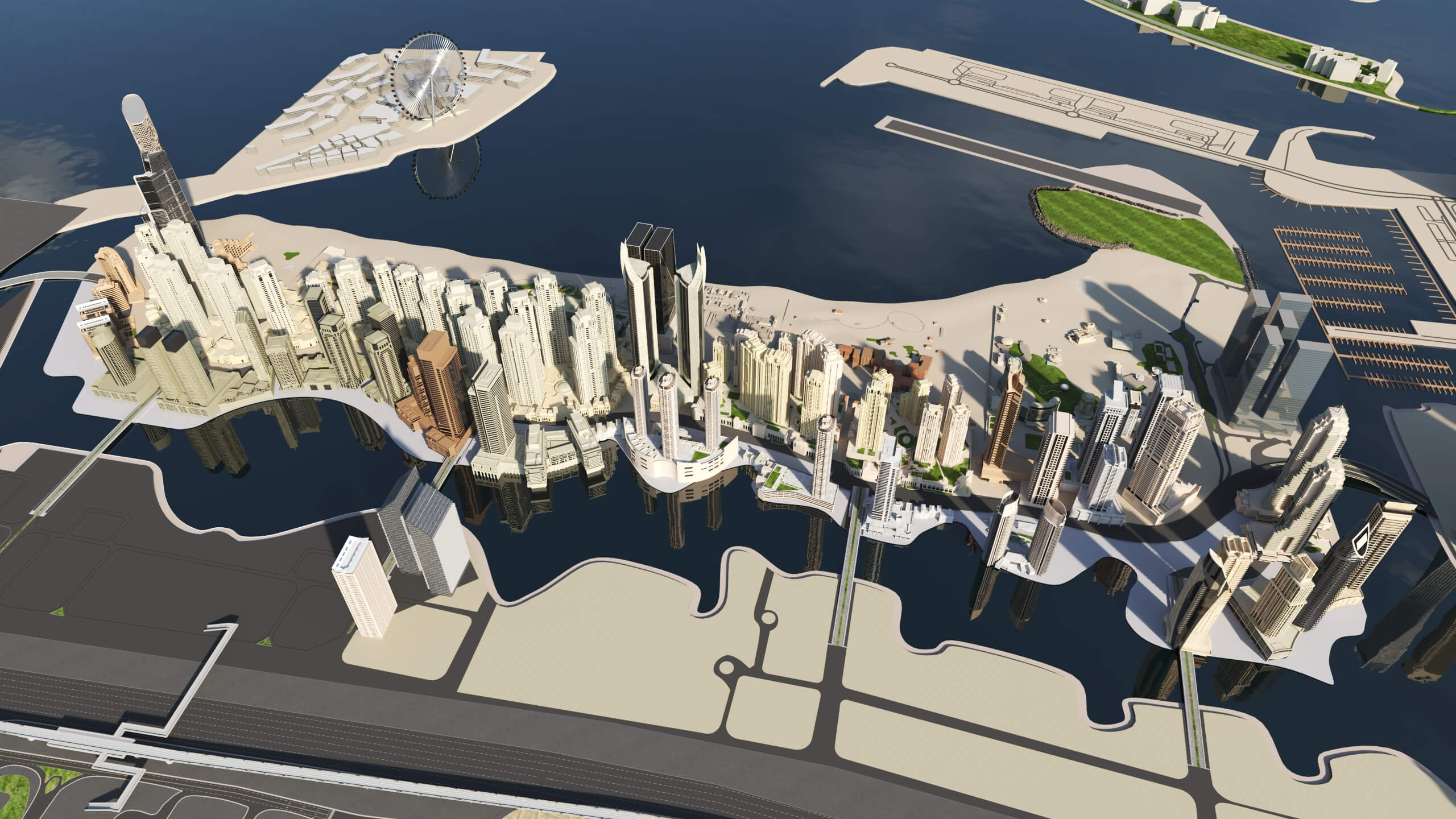 Dubai Buildings 2 - 3D Model by 4kcitywalktour