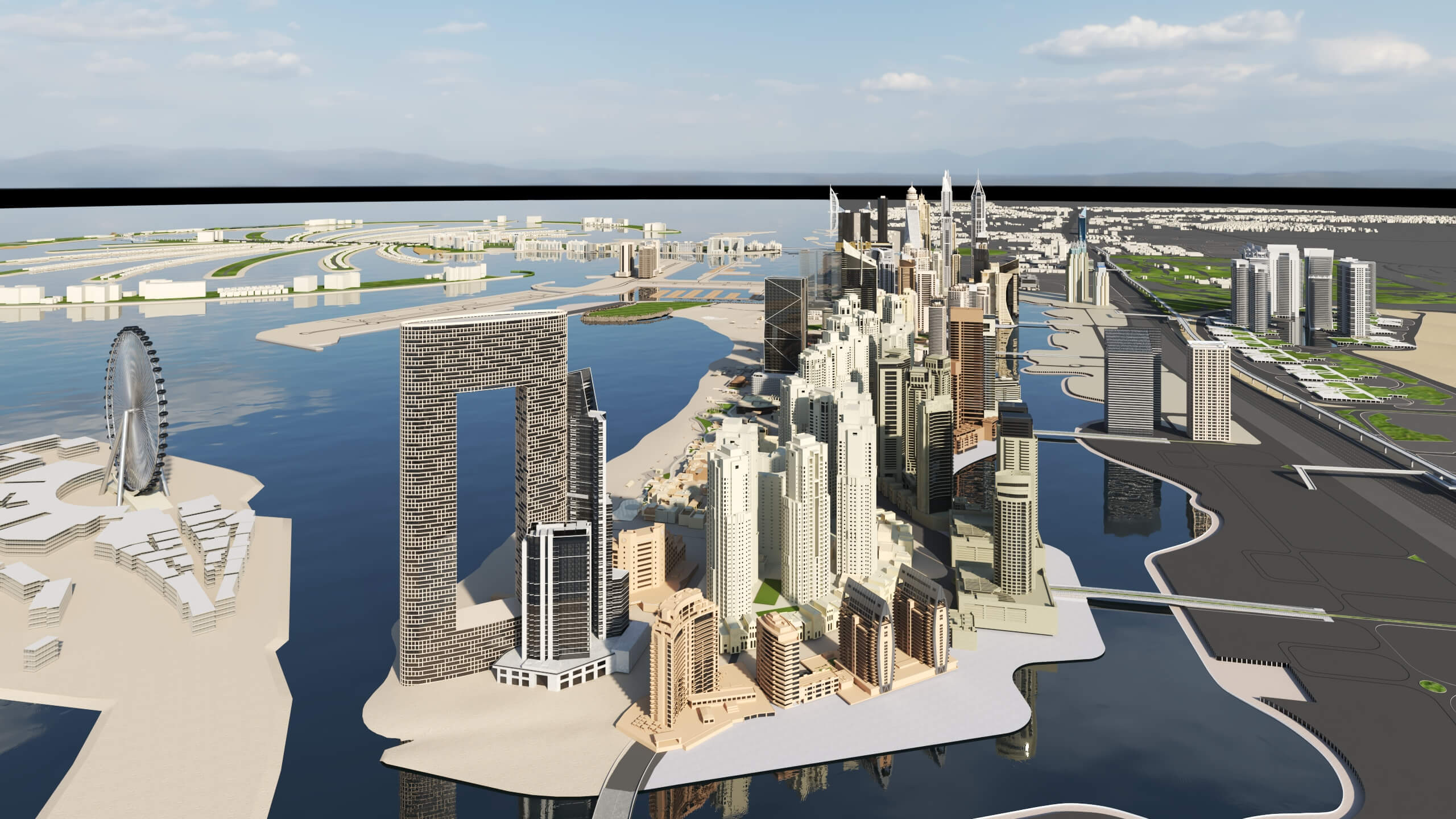 Dubai Buildings 2 - 3D Model by 4kcitywalktour