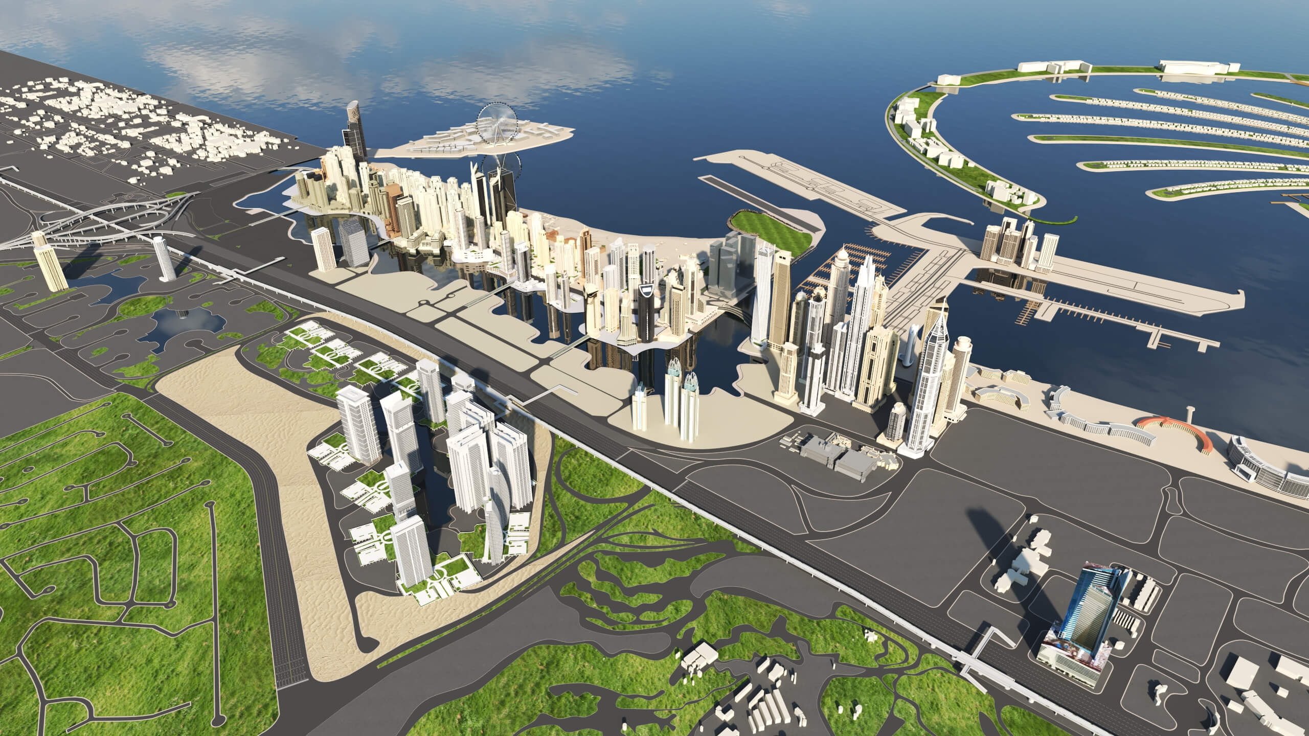 Dubai Buildings 2 - 3D Model by 4kcitywalktour